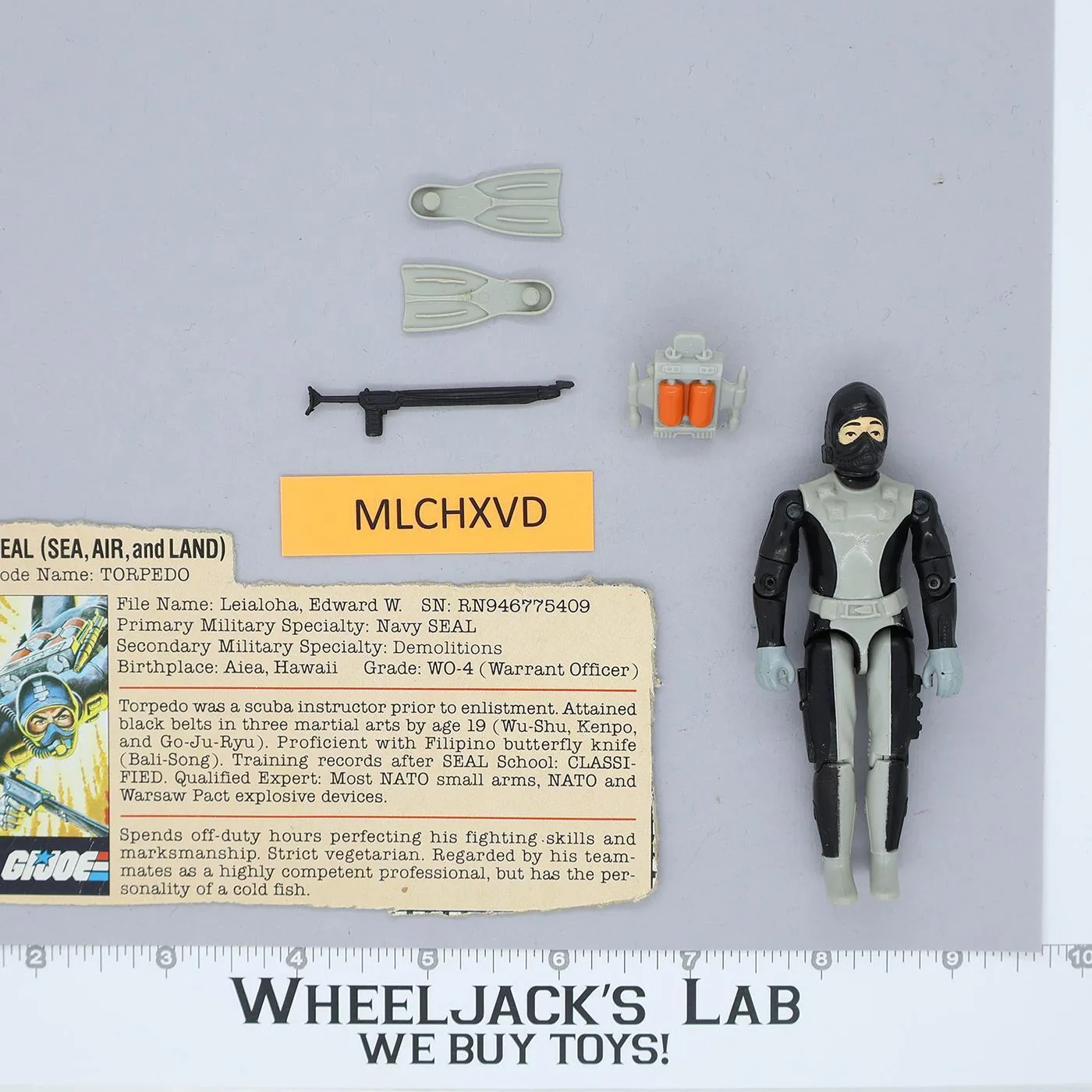 Torpedo V1 100% Complete G.I. Joe 1983 Hasbro Vintage Action Figure ...