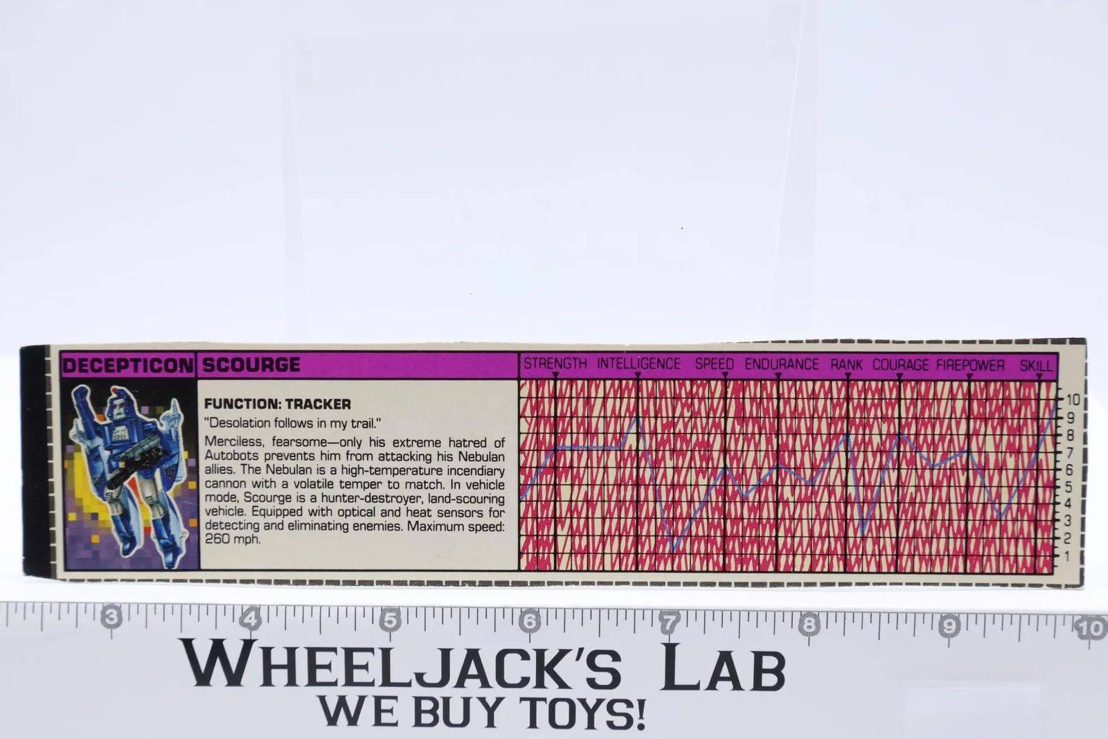 Scourge TARGETMASTER Tech Spec 1987 Vintage Hasbro G1 Transformers ...