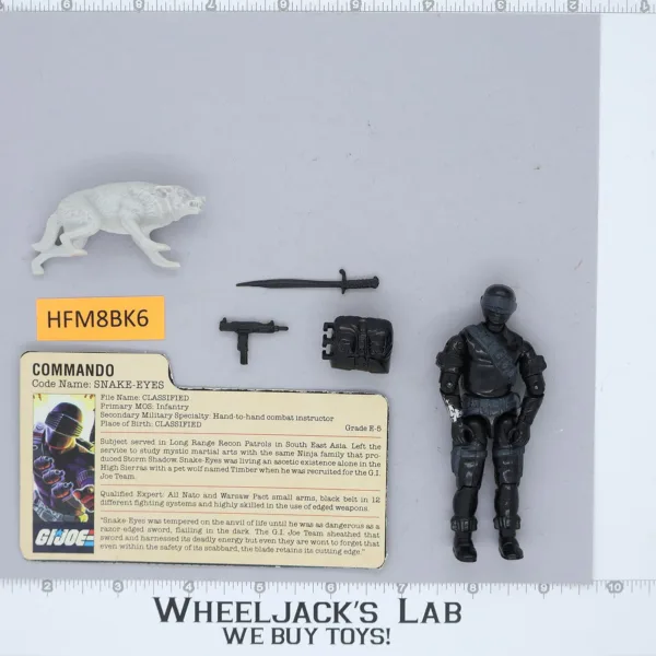 Snake Eyes & Timber V2 100% Complete G.I. Joe 1985 Hasbro Vintage ...