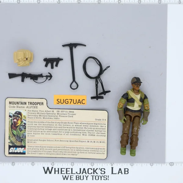 Alpine V1 100% Complete G.I. Joe 1985 Hasbro Vintage Action Figure ...