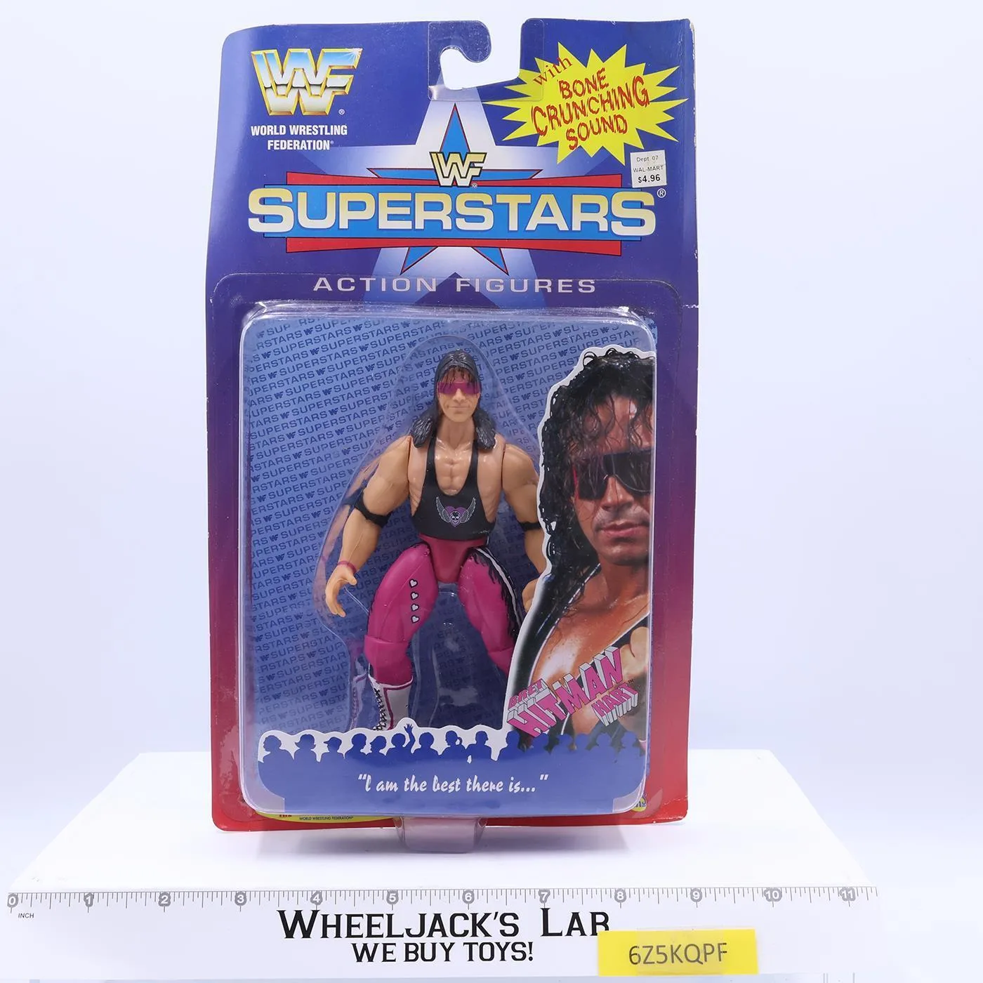 Bret Hitman Hart W/Bone Crunching Sound WWF Superstars 1996 JAKKS ...