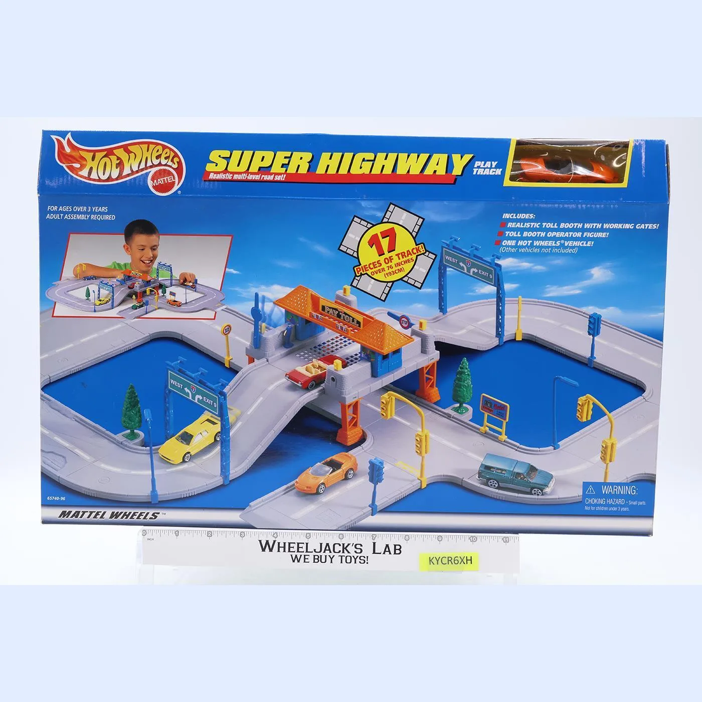 Super Highway Play Track Set W/Car 1998 Hot Wheels Mattel Wheels NEW ...