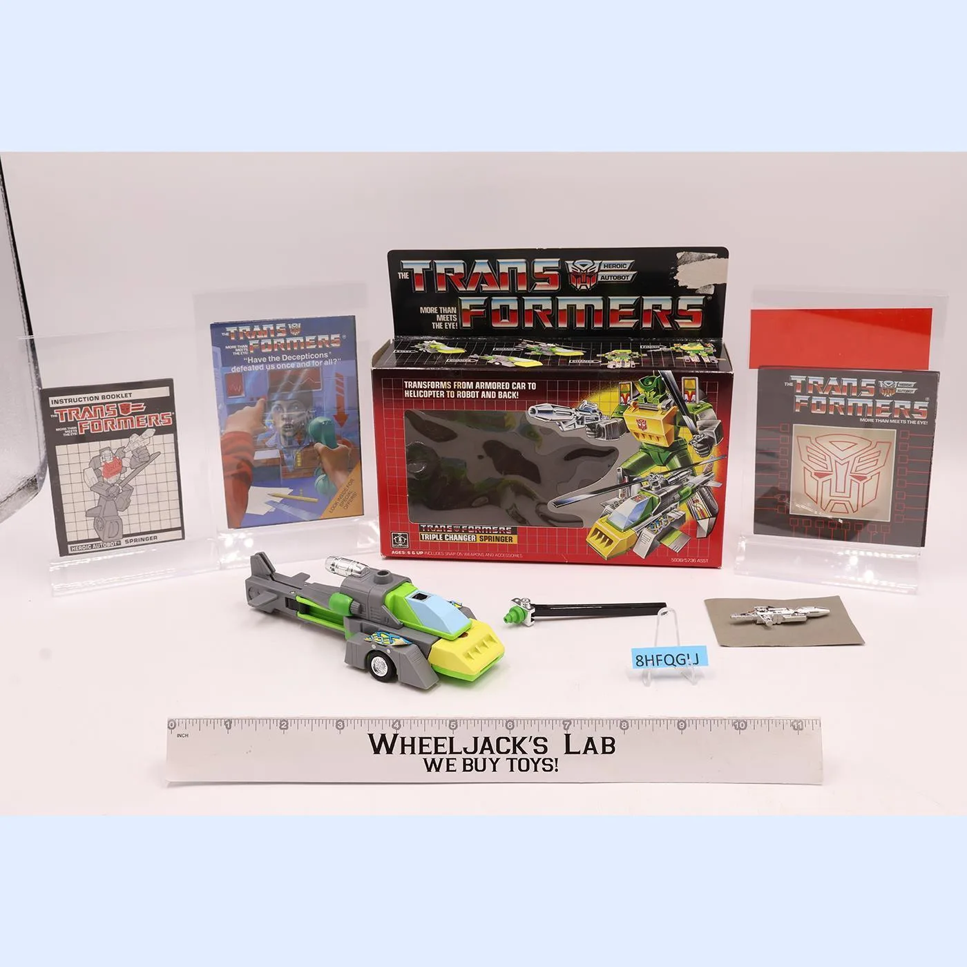 Springer 100% Complete W/BOX 1986 Vintage Hasbro G1 Transformers Figure ...