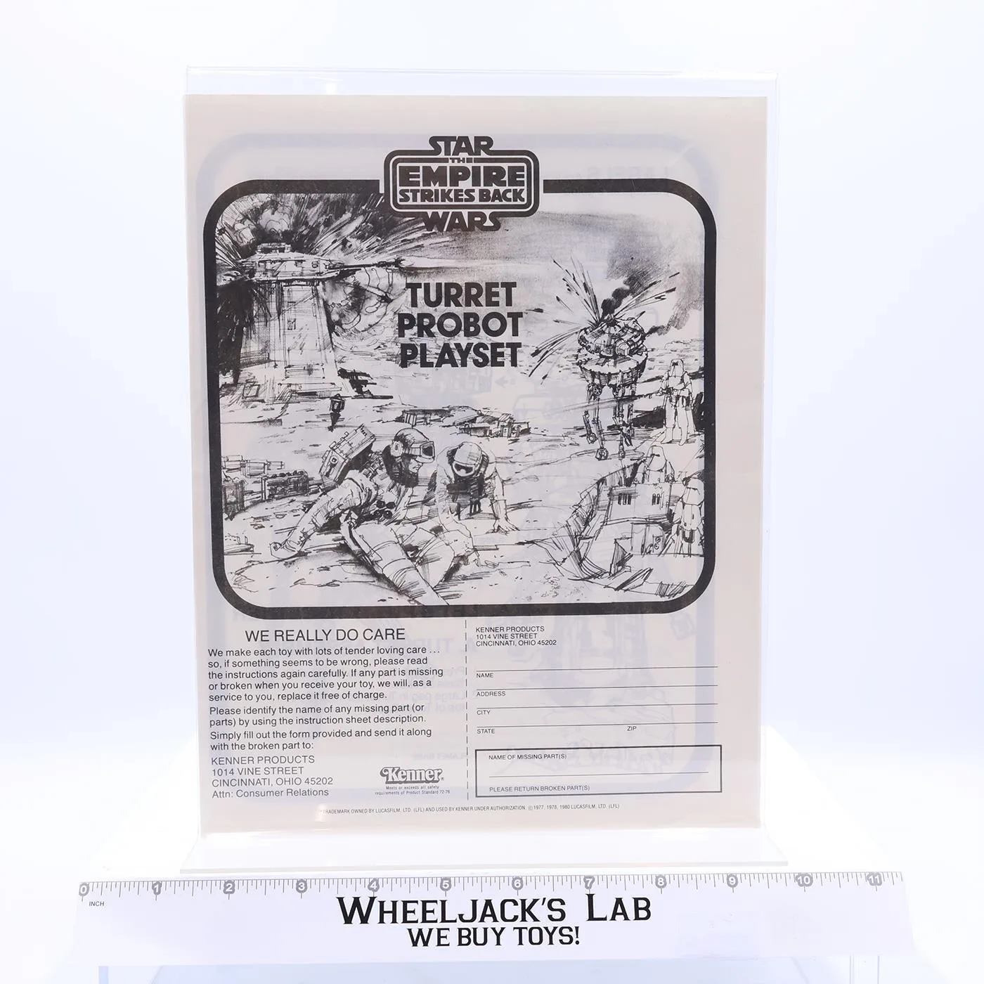 Turret Probot Playset Instructions Manual ORIGINAL1980 Star Wars Kenner ...