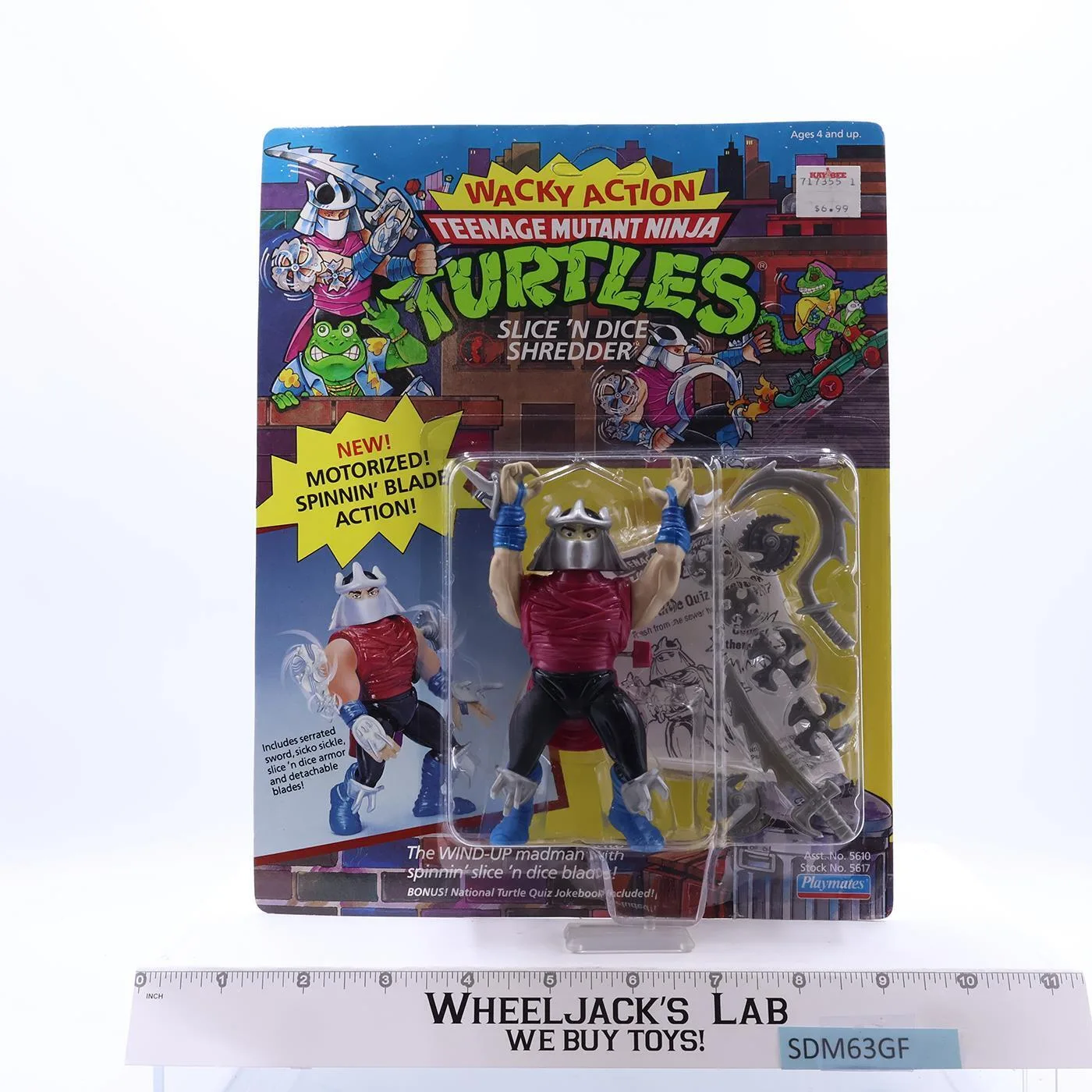 Slice 'N Dice Shredder Motorized Wacky Action 1990 TMNT Playmates MOSC ...
