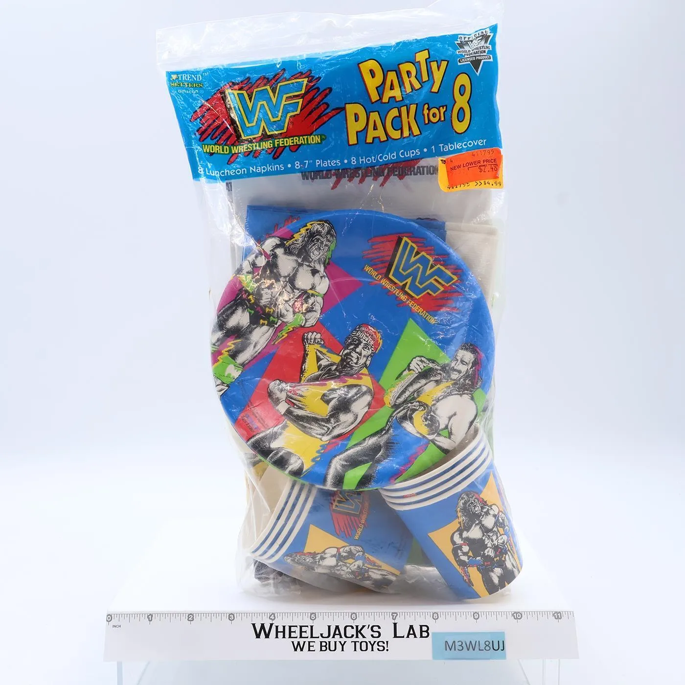 Party Pack for 8 WWF Wrestling Party Supplies 1991 Titan Sports NEW ...