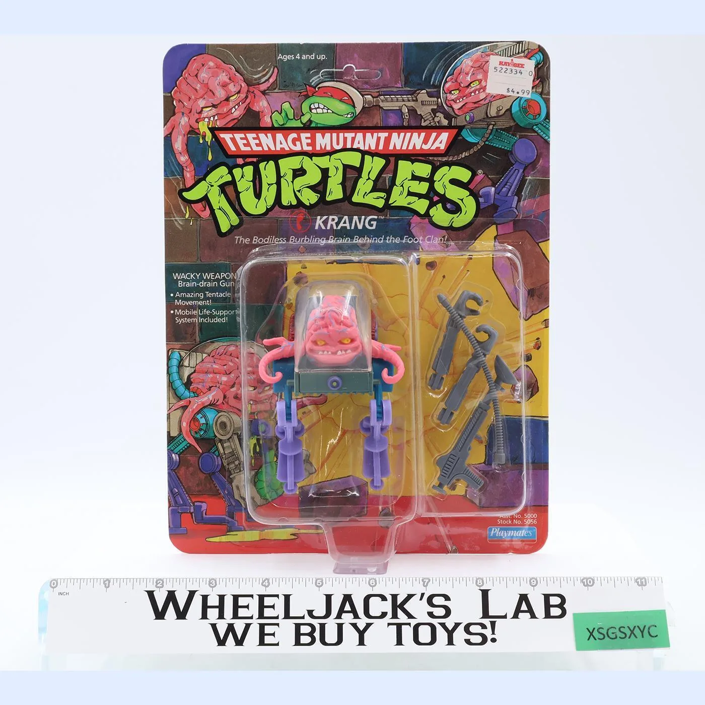 Krang Teenage Mutant Ninja Turtles TMNT 1989 Playmates Figure NEW MOSC ...