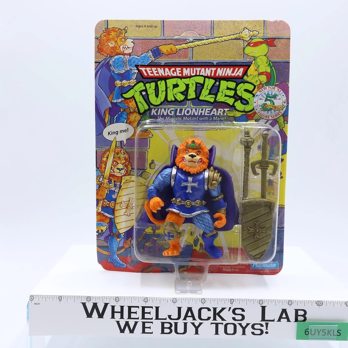 King Lionheart Teenage Mutant Ninja Turtle TMNT 1992 Playmates MOSC ...