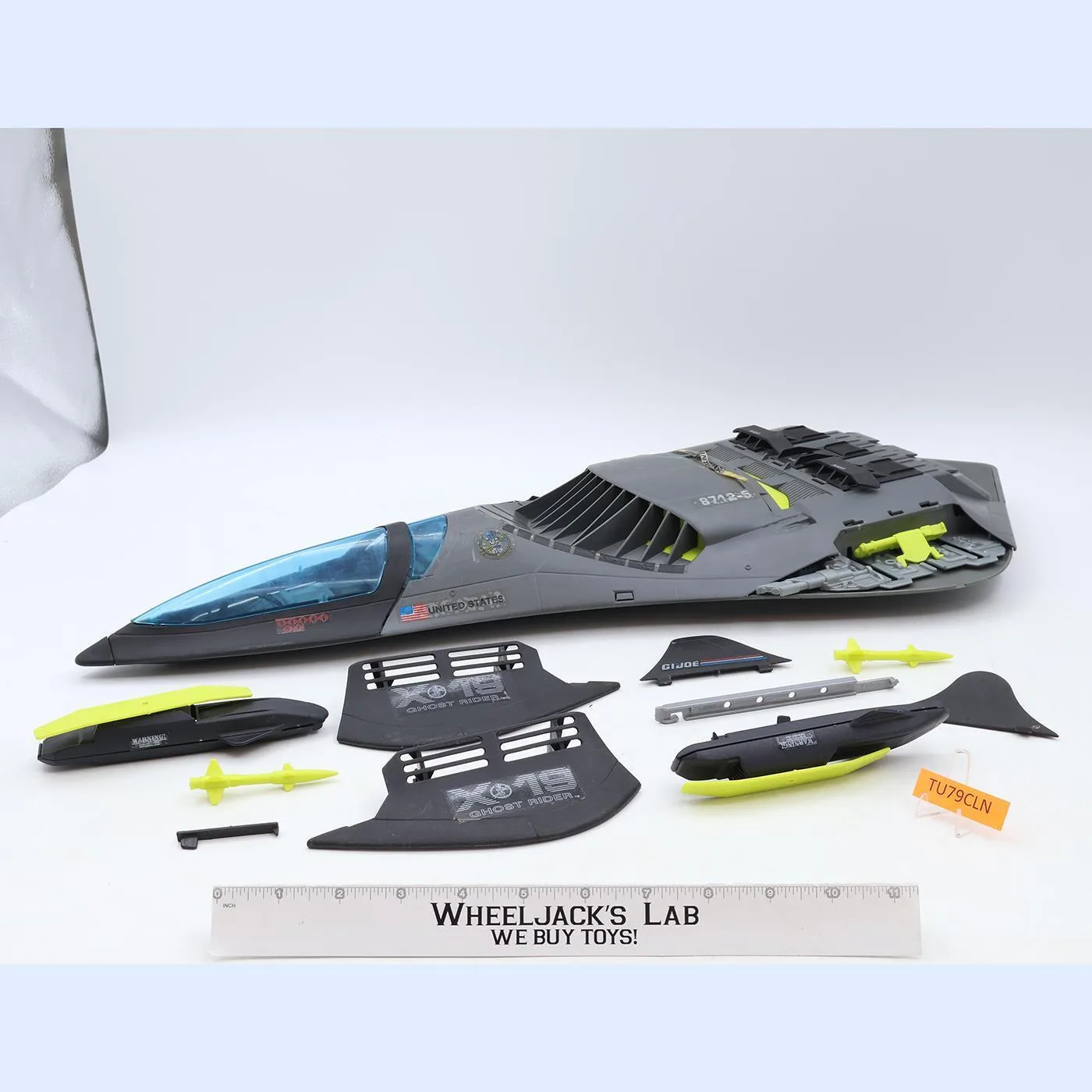 Phantom X-19 Stealth Fighter Complete GI Joe 1988 Hasbro Action Figure ...