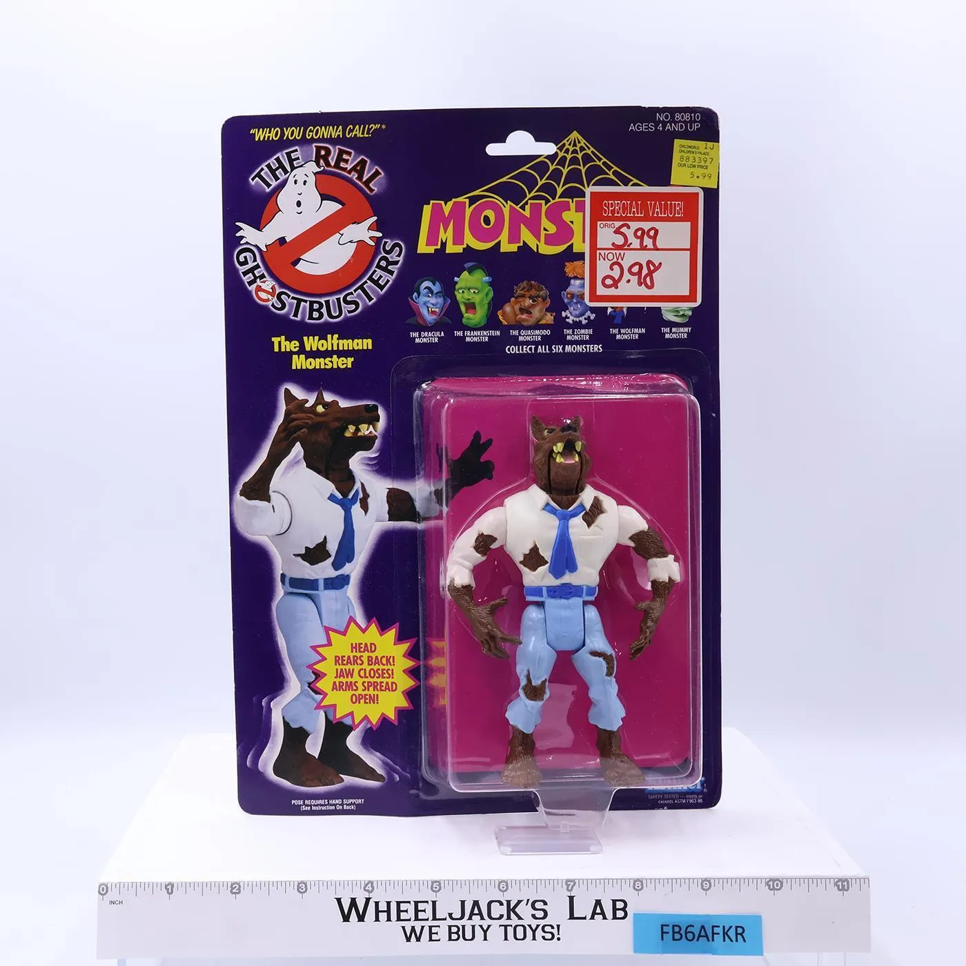 Wolfman Monster The Real Ghostbusters Monsters 1986 Kenner NEW SEALED ...
