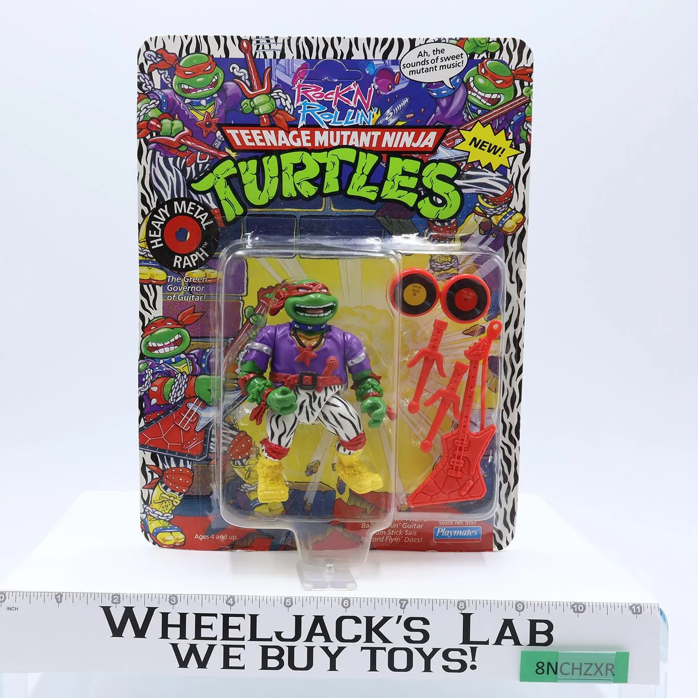 Heavy Metal Raph TMNT 1991 Playmates Vintage Action Figure UNPUNCHED ...