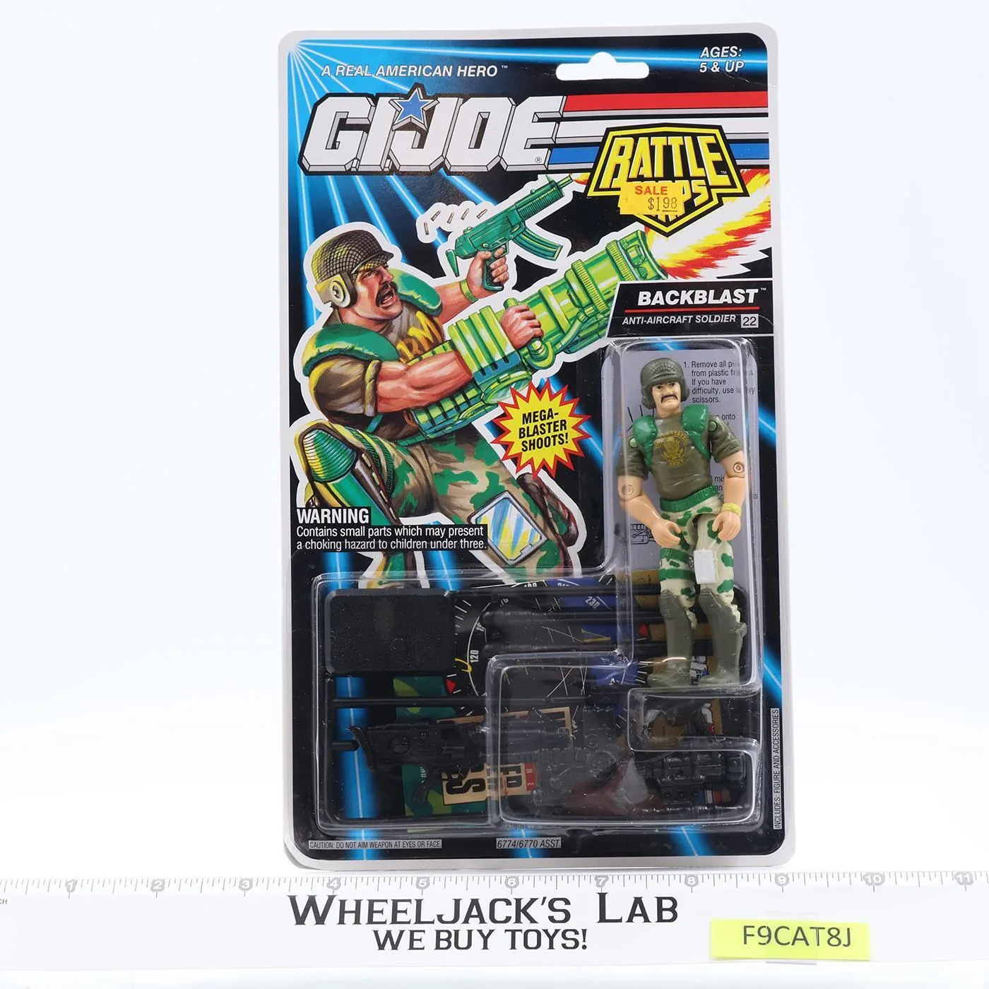 Backblast GI Joe Battle Corps 1992 Hasbro Action Figure NEW MOSC SEALED ...