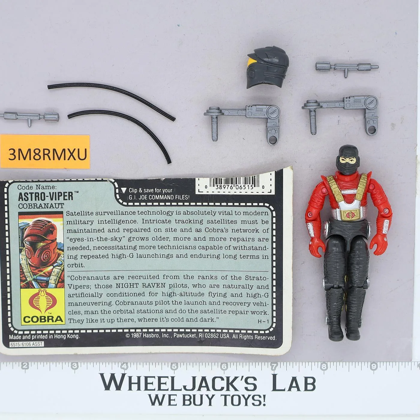 Astro Viper V1 100% Complete G.I. Joe 1988 Hasbro Vintage Action Figure ...