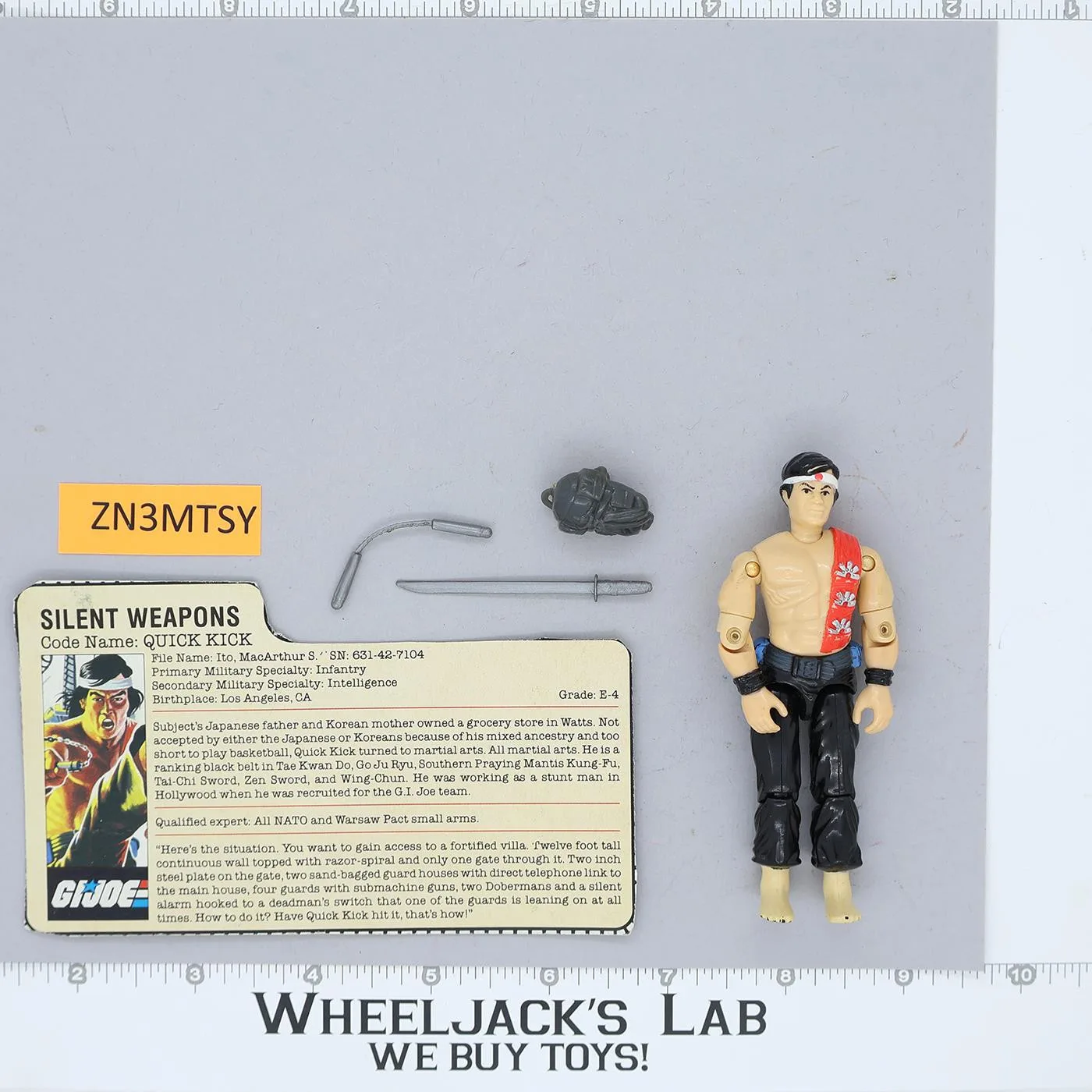 Quick Kick V1 100% Complete G.I. Joe 1985 Hasbro Vintage Action Figure ...