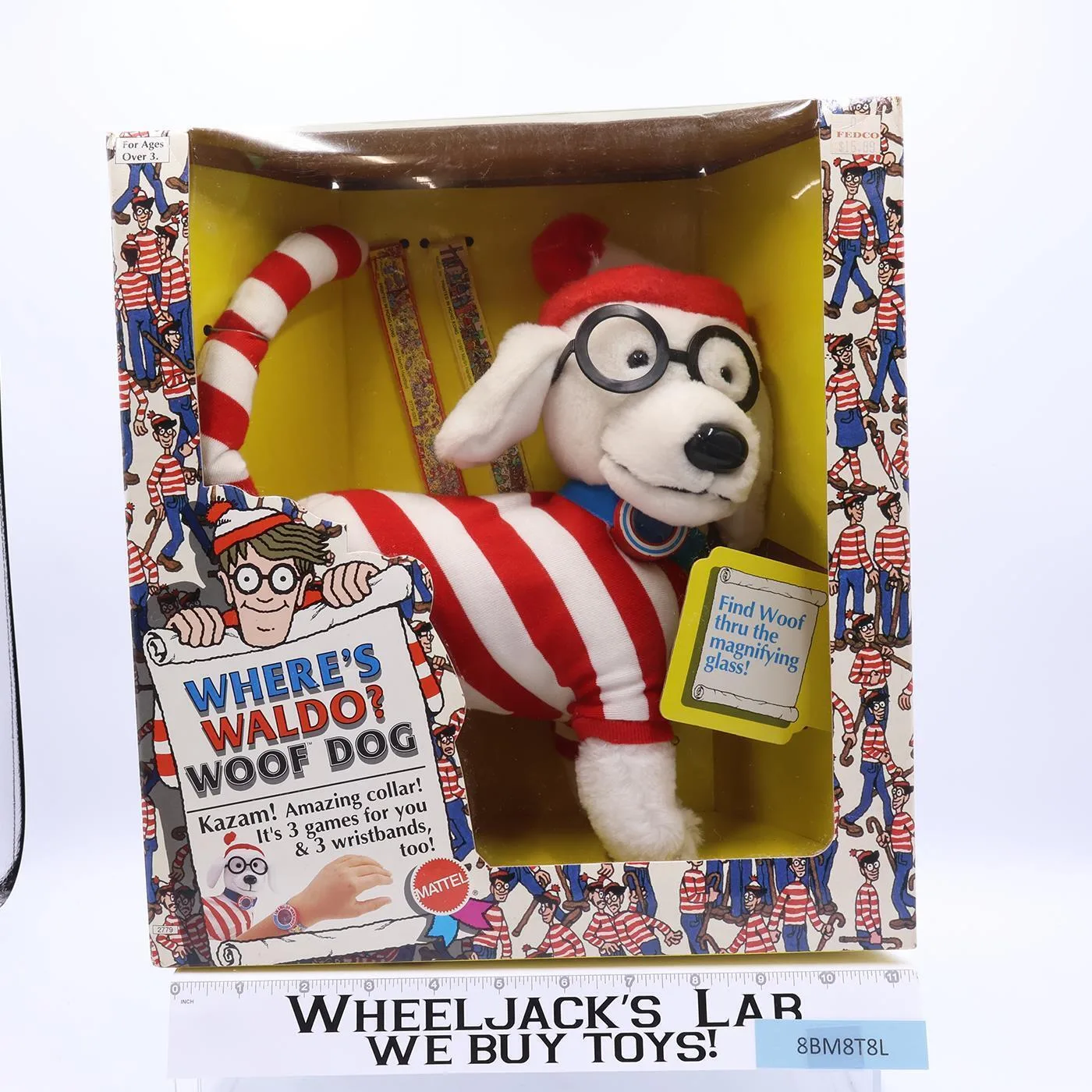 #2279 Woof Dog Where's Waldo? 1991 Mattel Plush Stuffed Dog NEW MIB ...