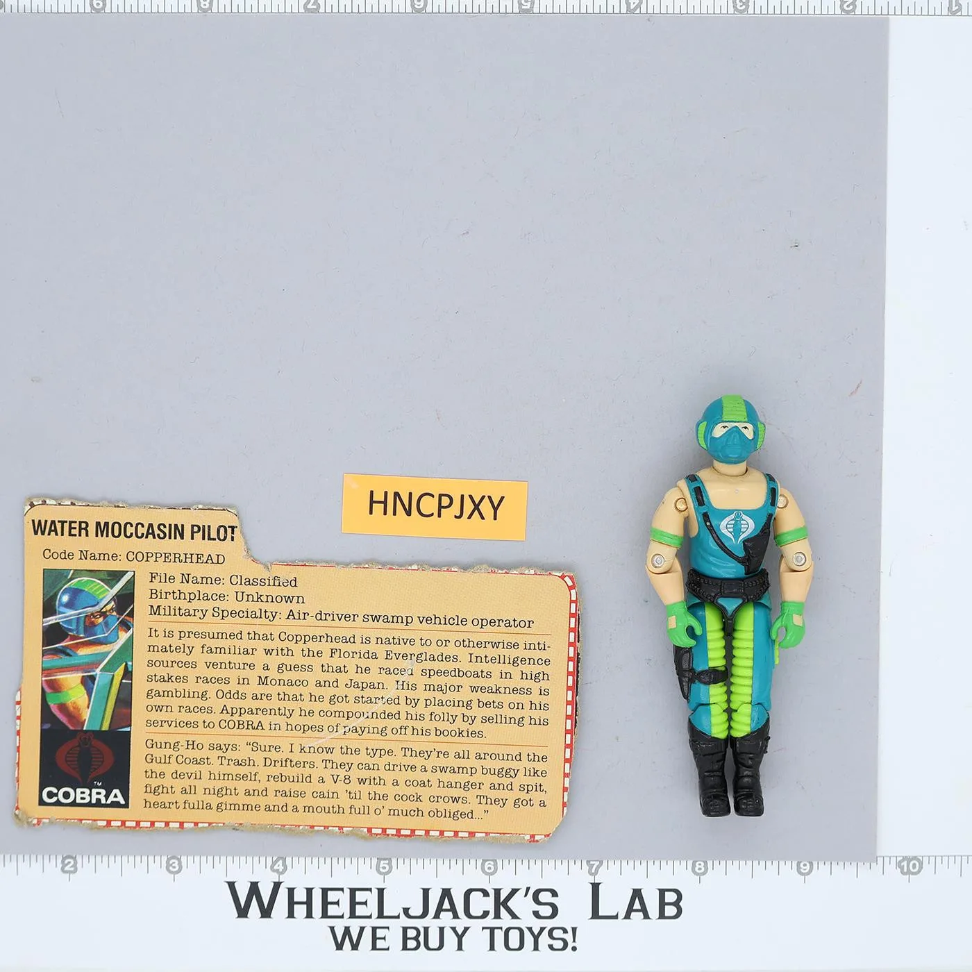 Copperhead V1 100% Complete G.I. Joe 1984 Hasbro Vintage Action Figure ...