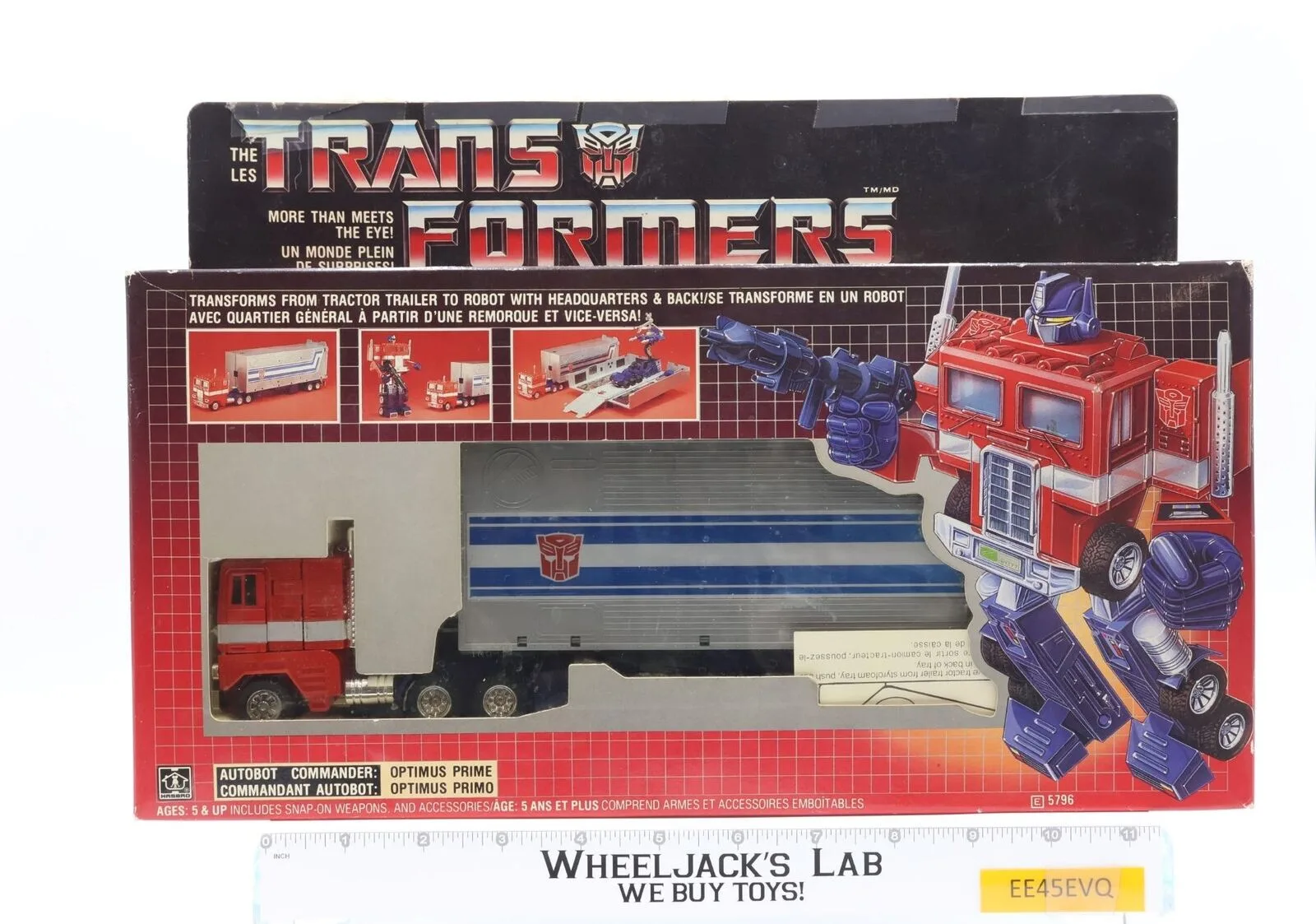 Optimus Prime CANADIAN G1 Transformers 1984 Hasbro Action Figure NEW ...