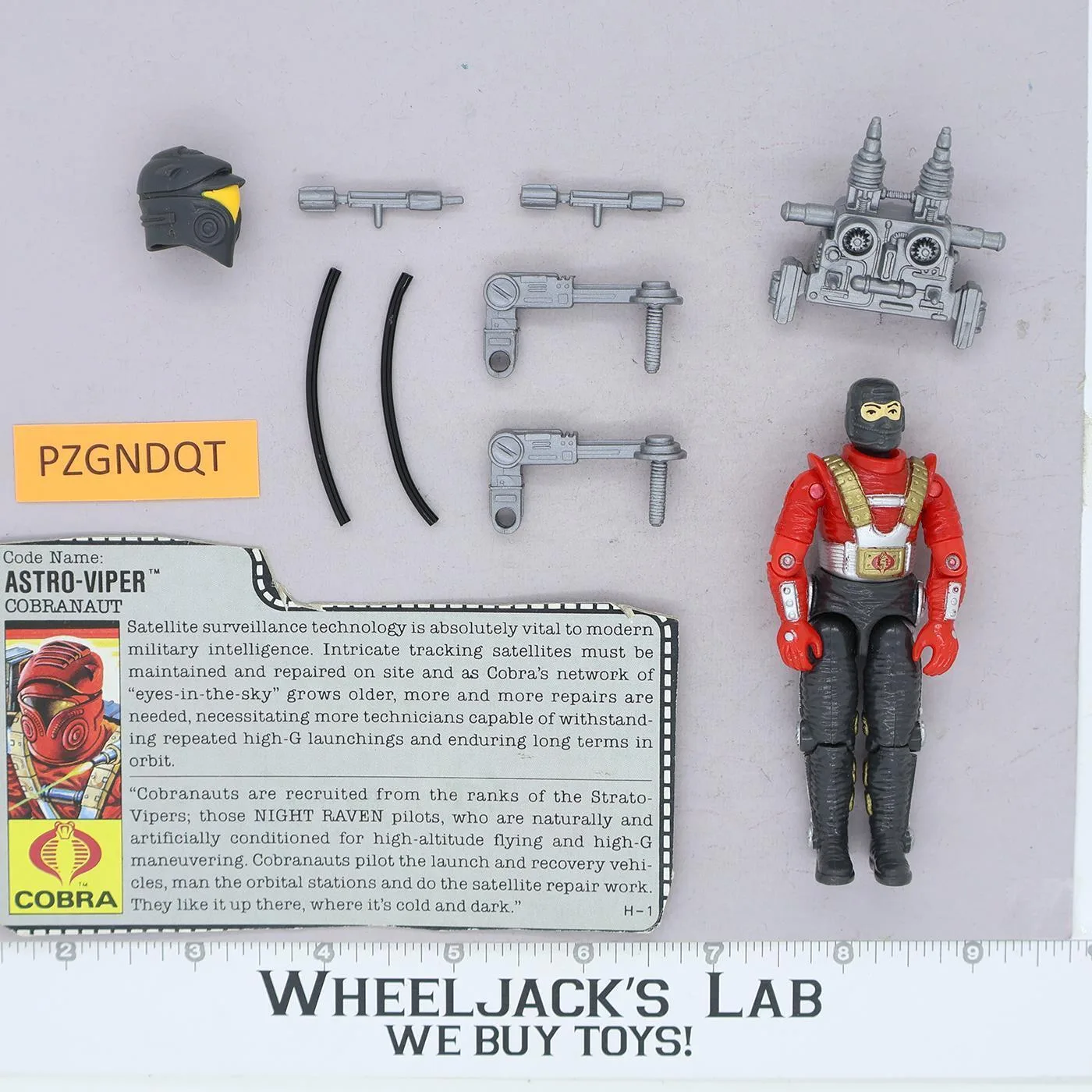 Astro Viper V1 100% Complete G.I. Joe 1988 Hasbro Vintage Action Figure ...