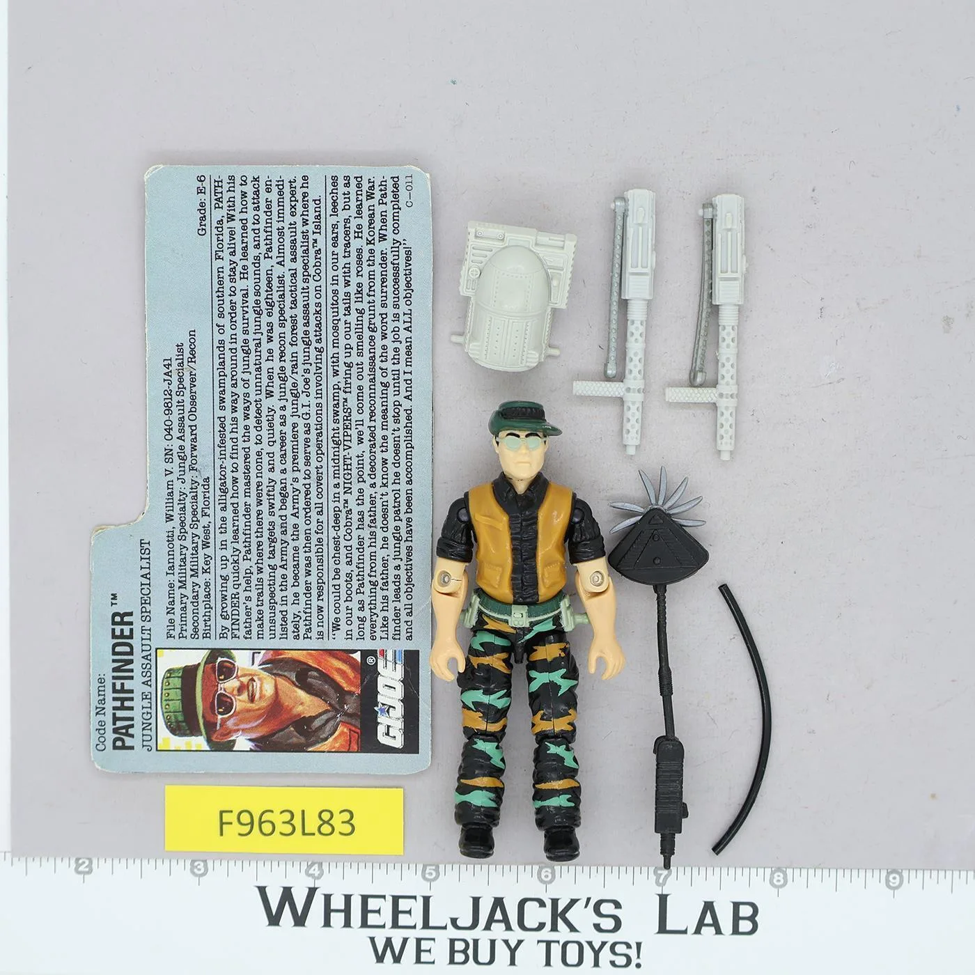 Pathfinder V1 100% Complete G.I. Joe 1990 Hasbro Vintage Action Figure ...