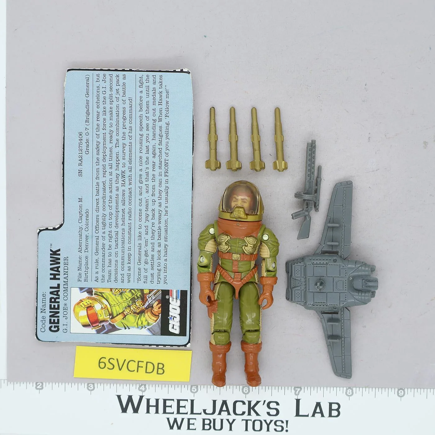 General Hawk V1 100% Complete G.I. Joe 1991 Hasbro Vintage Action ...