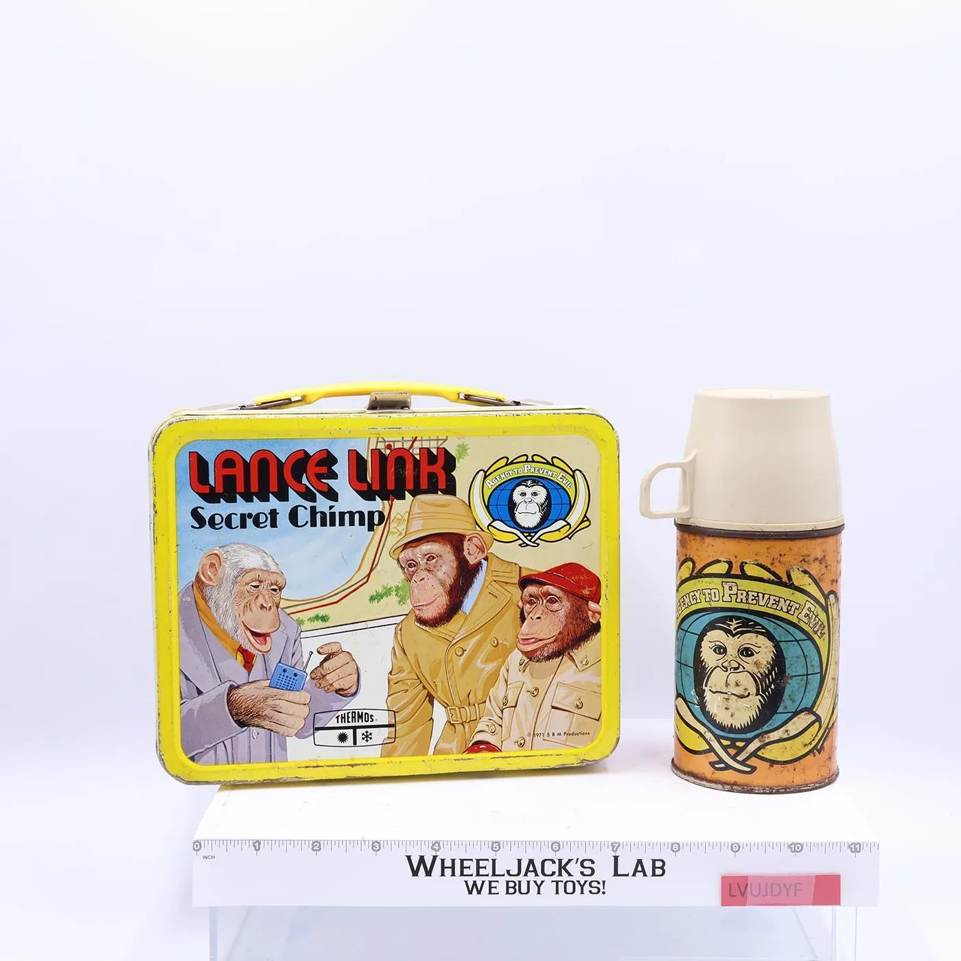 Lance Link Secret Chimp Lunch Box 1971 King-Seeley Vintage Tin w ...
