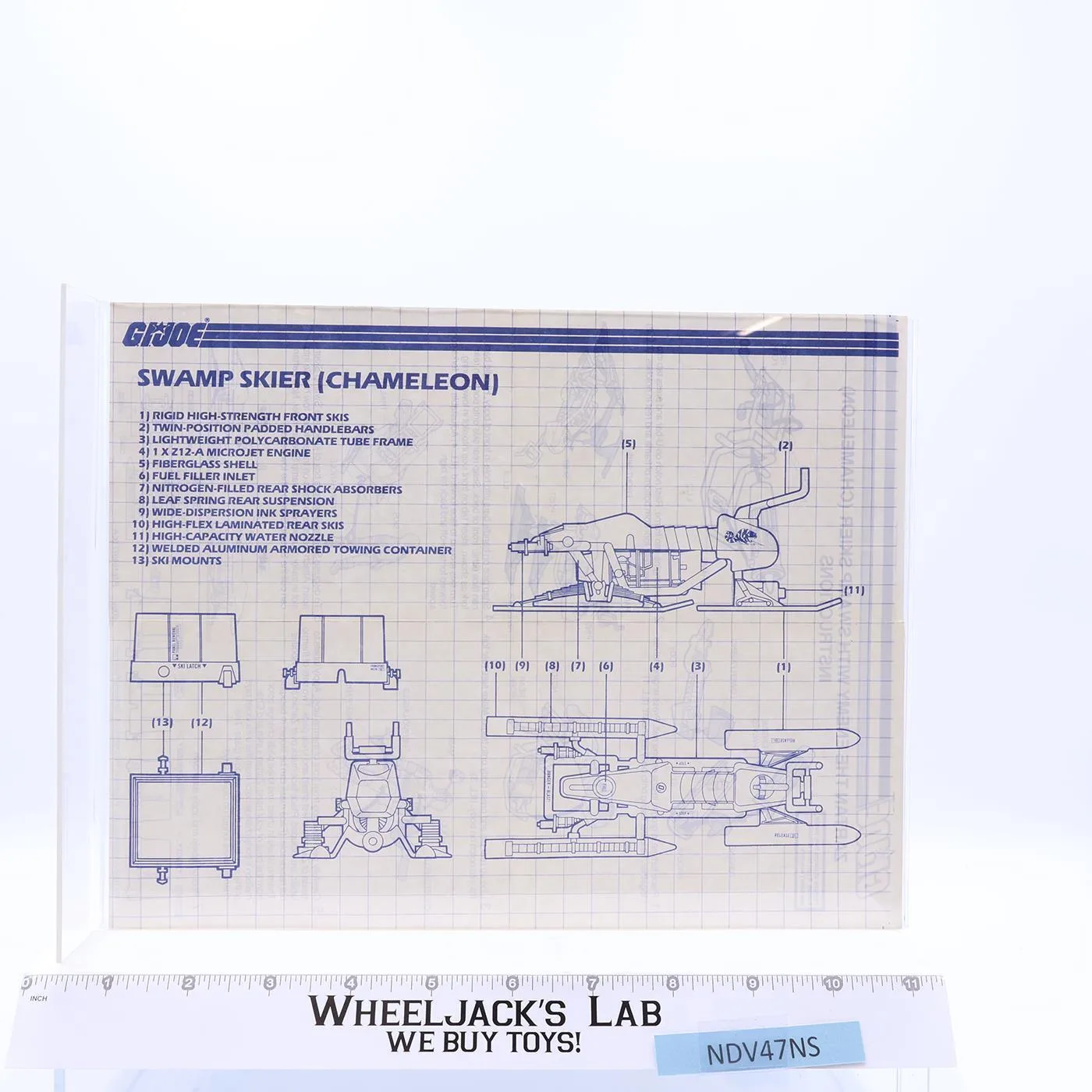 Swamp Skier 1984 ORIGINAL Instructions/ Blueprints G.I. Joe Hasbro ...
