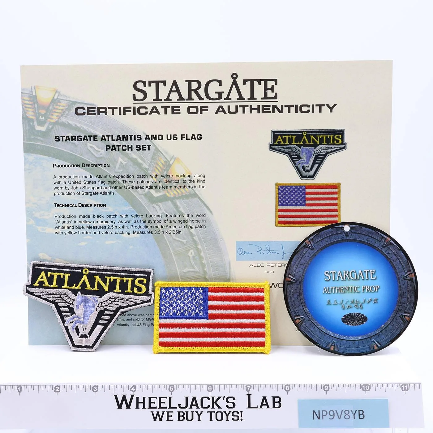 Stargate Atlantis & US Flag Patch Set Stargate Atlantis by Propworx W ...