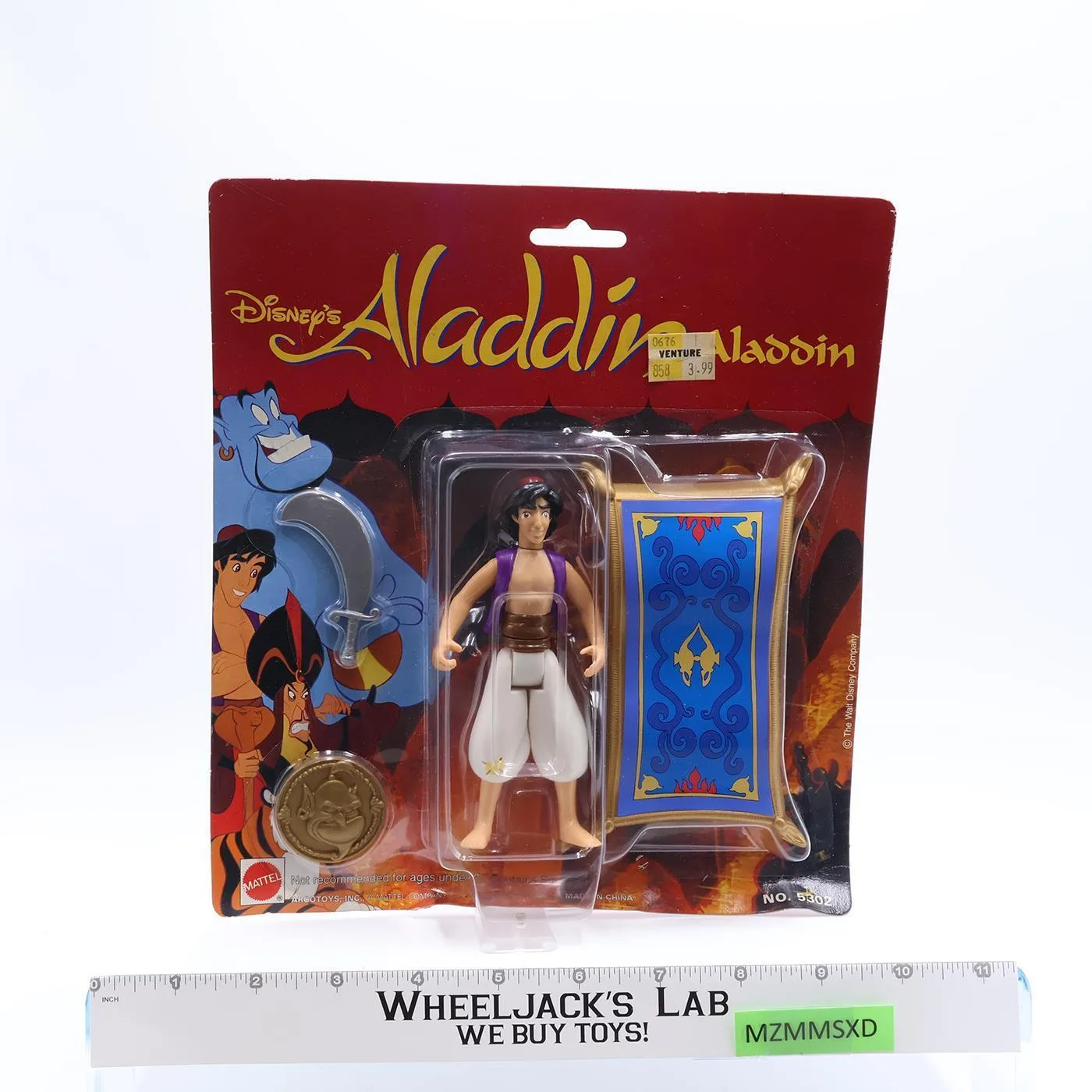 #5302 Aladdin & Magic Carpet Disney's Aladdin 1992 Mattel NEW MOSC ...