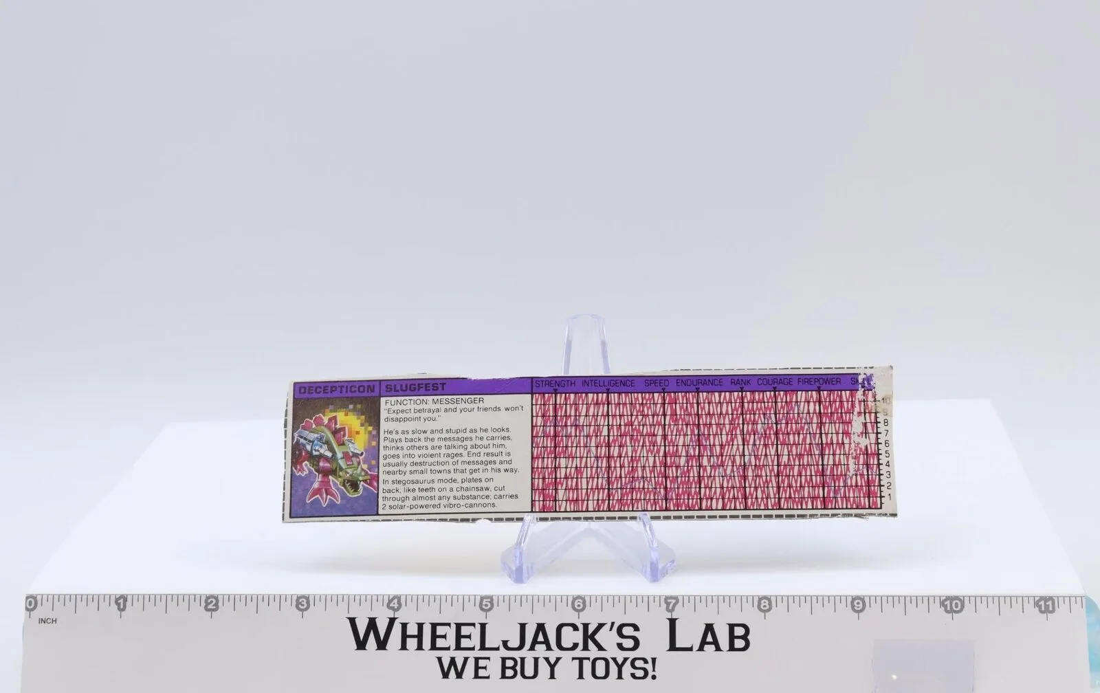 Slugfest Action Figure Tech Spec 1987 Vintage Hasbro G1 Transformers ...