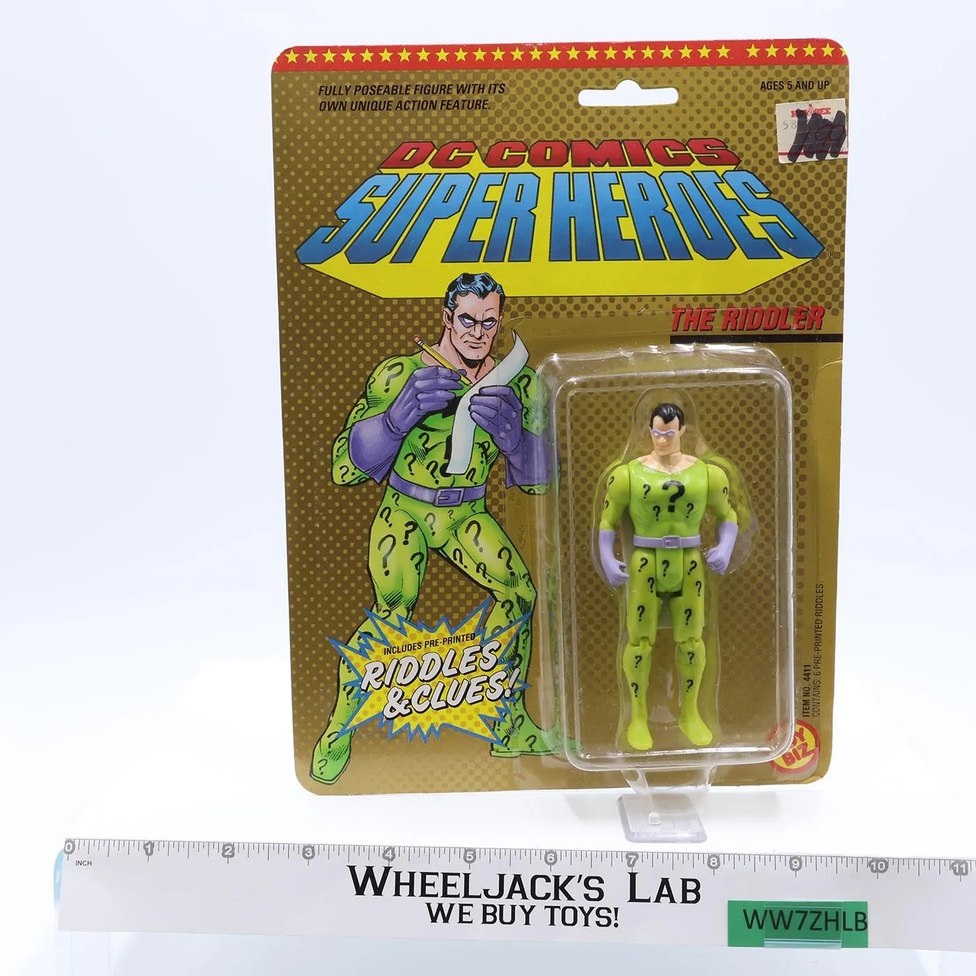The Riddler RIDDLES & CLUES Super Heroes DC Comics 1989 Vintage Toybiz ...