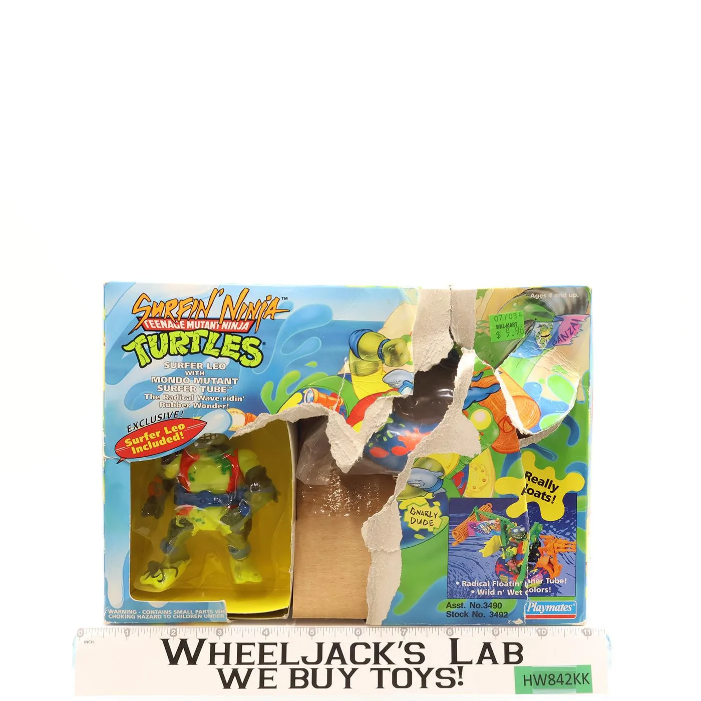 Surfer Leo W/ Mondo Mutant Surfer Tube TMNT 1994 Playmates Vehicle NEW ...