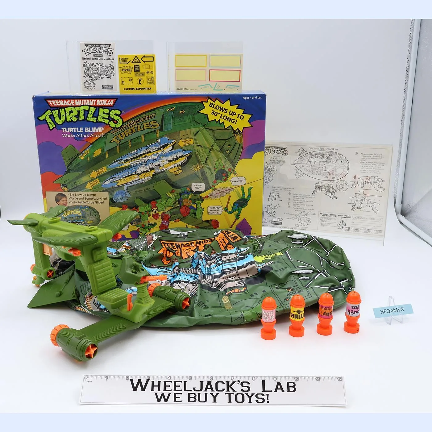 Turtle Blimp 100% Complete Teenage Mutant Ninja Turtles TMNT 1988 ...