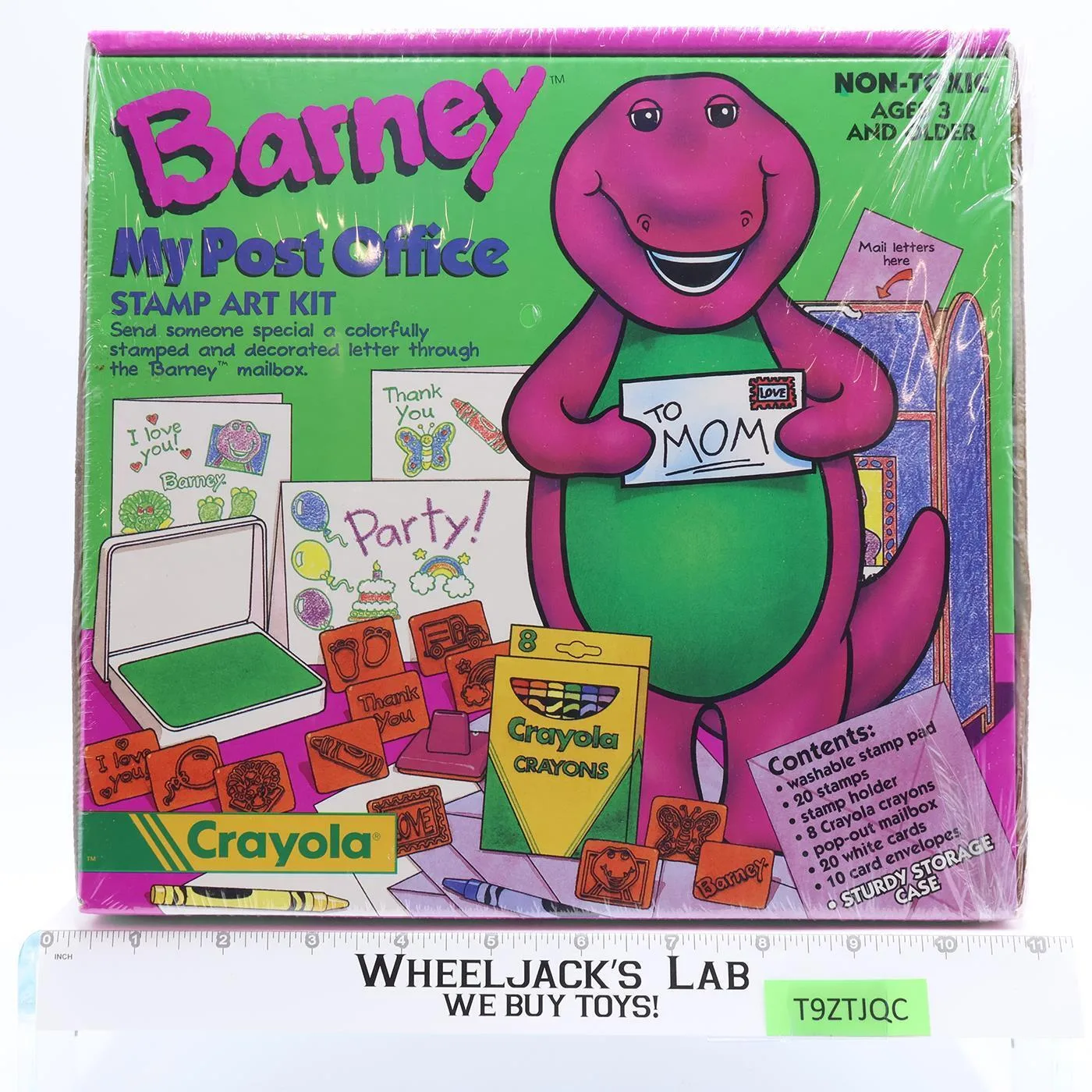 #3706 My Post Office Stamp Art Kit Barney and Friends 1993 Crayola NEW ...