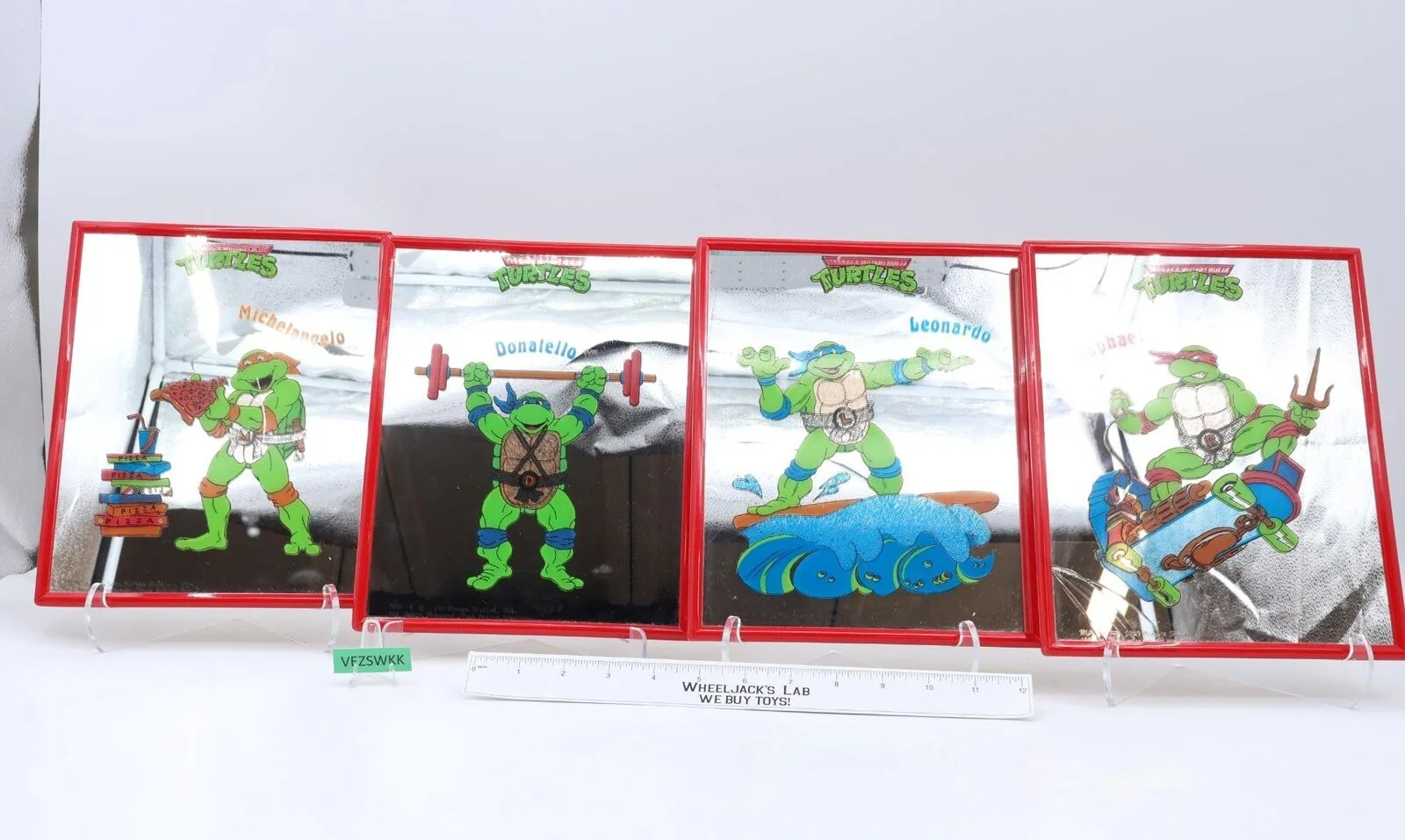 Lot of 4 Mirrors Teenage Mutant Ninja Turtles 1990 Mirage Studios 8x10 - Wheeljack's Lab