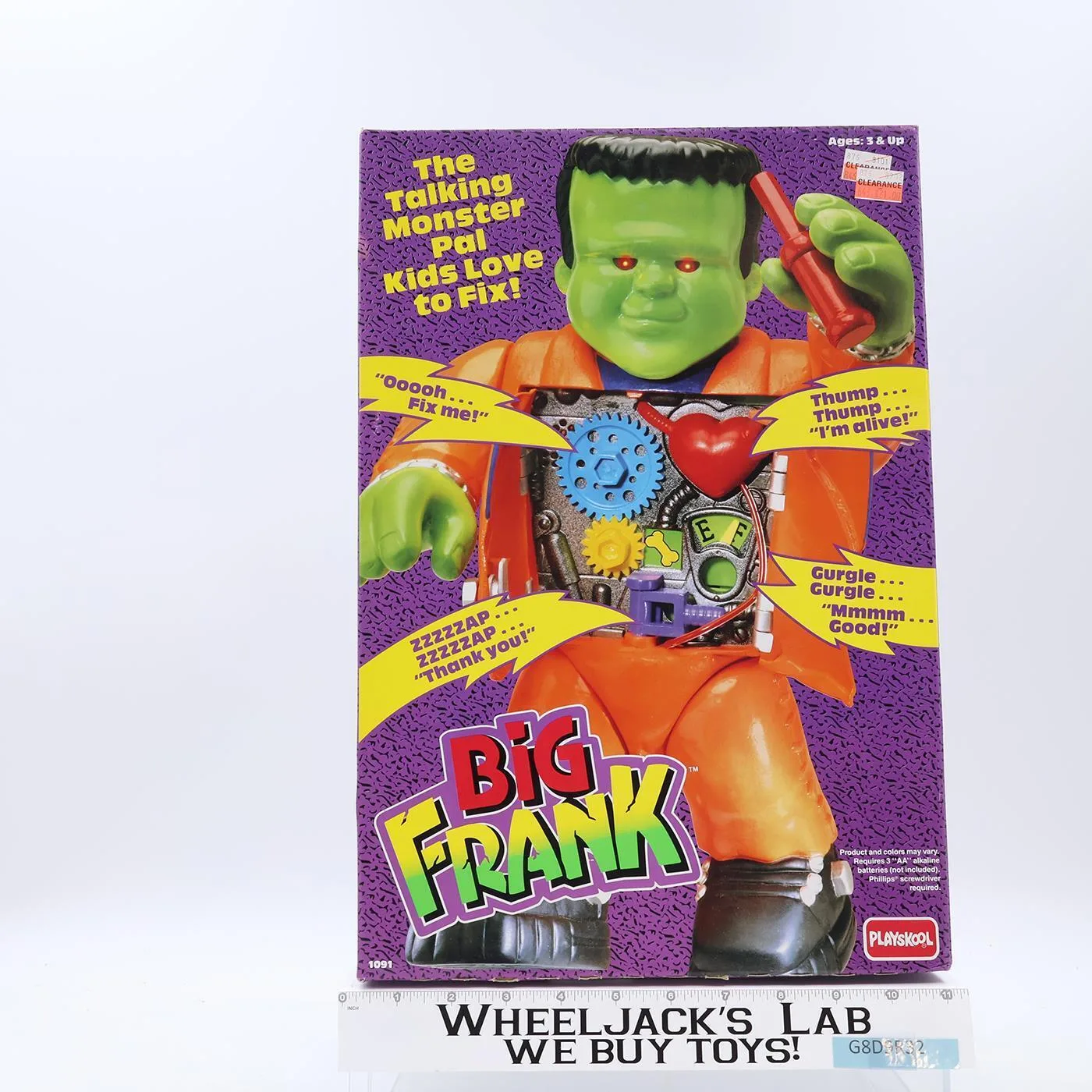 Big Frank Frankenstein Talking Monster Playskool 1992 Vintage MISB ...
