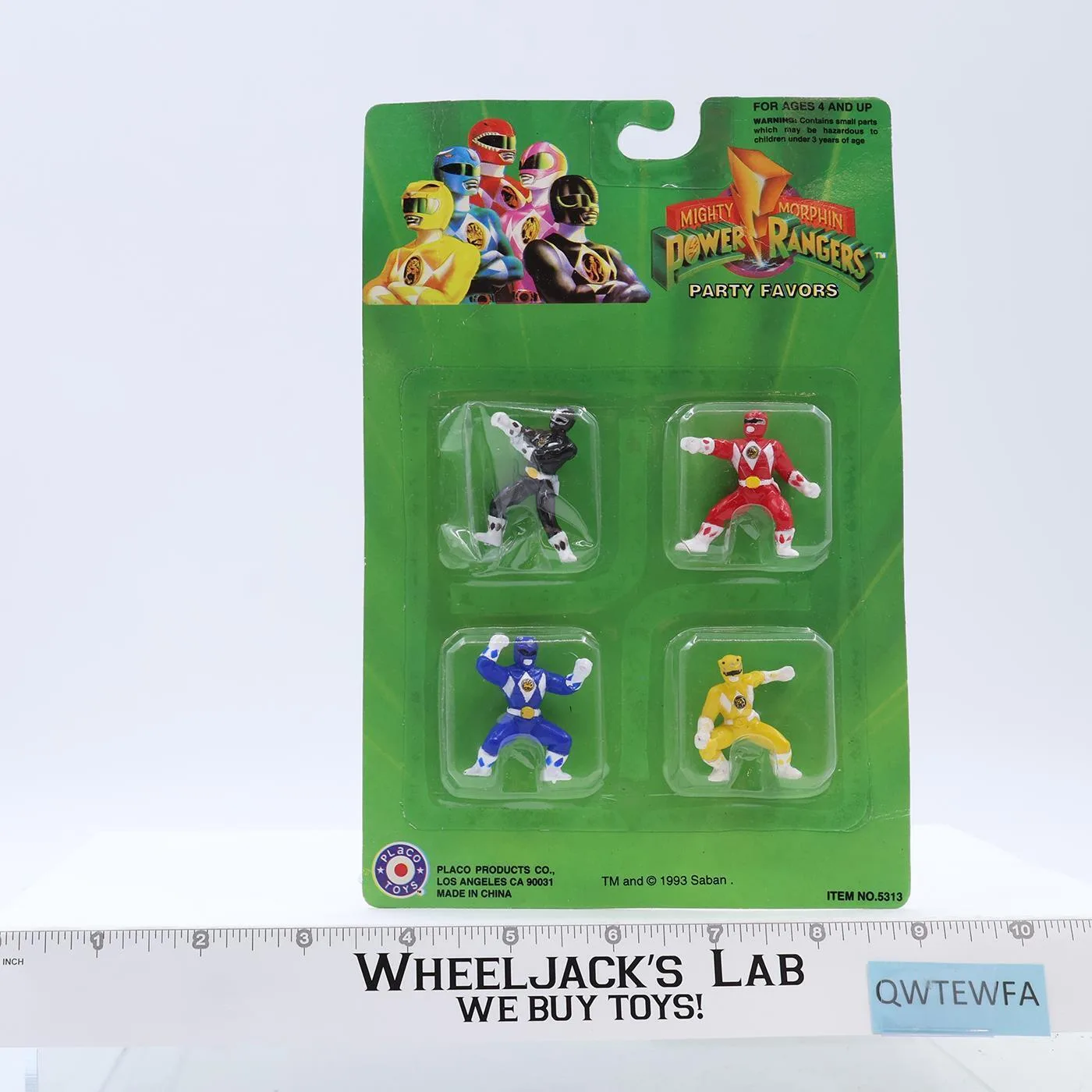 Mini Action Figures Party Favors Power Rangers 1993 Placo NEW SEALED ...