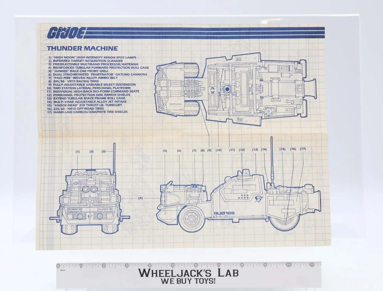 Thunder Machine 1986 ORIGINAL Instructions / Blueprints G.I. Joe ...