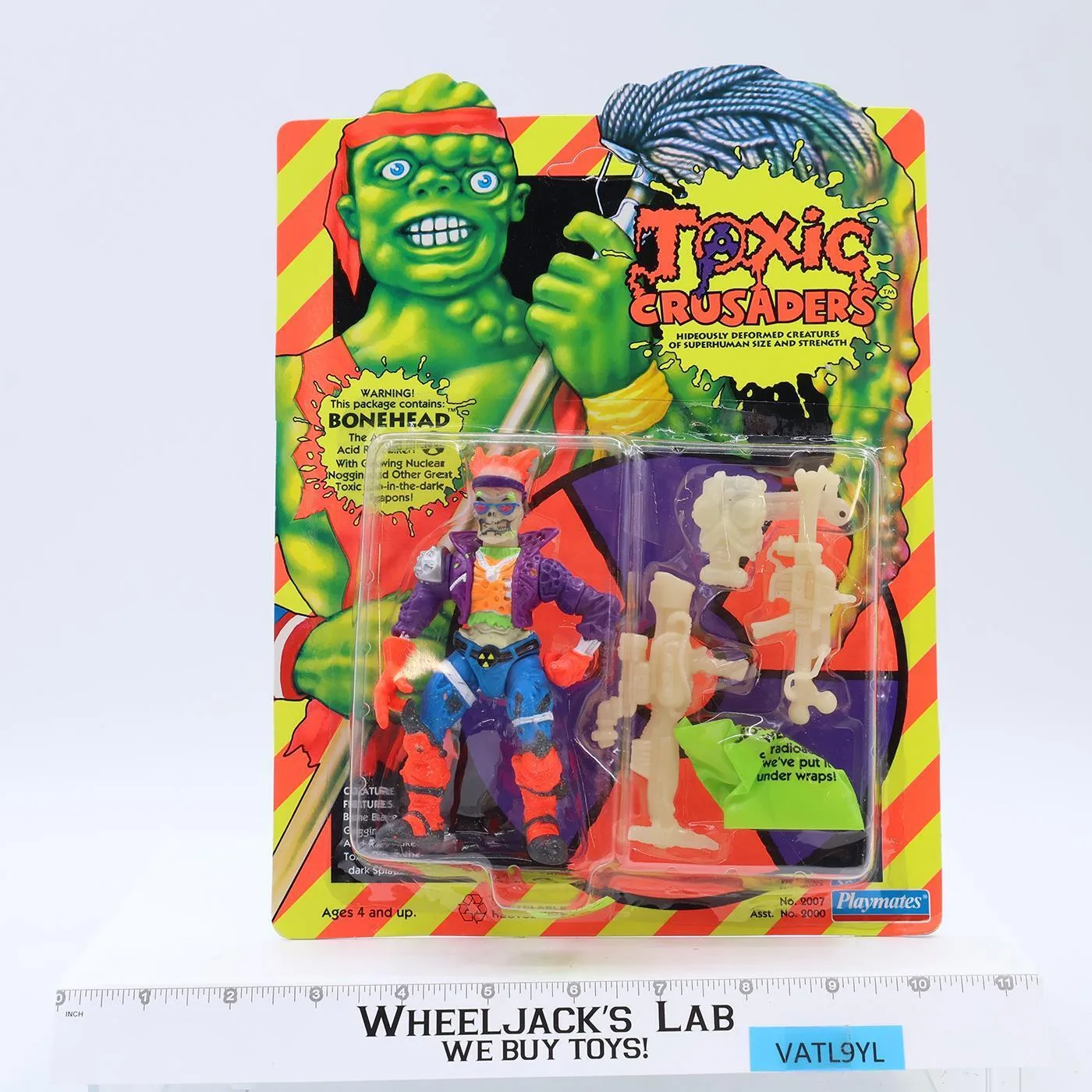 Bonehead Toxic Crusaders 1991 Playmates Action Figure NEW MOSC SEALED ...