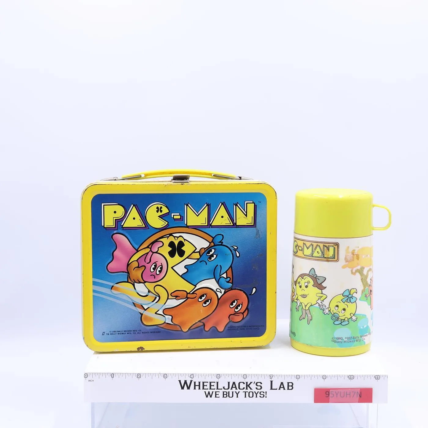Pac-Man Metal Lunch Box 1980 Aladdin Vintage w/ THERMOS - Wheeljack's Lab