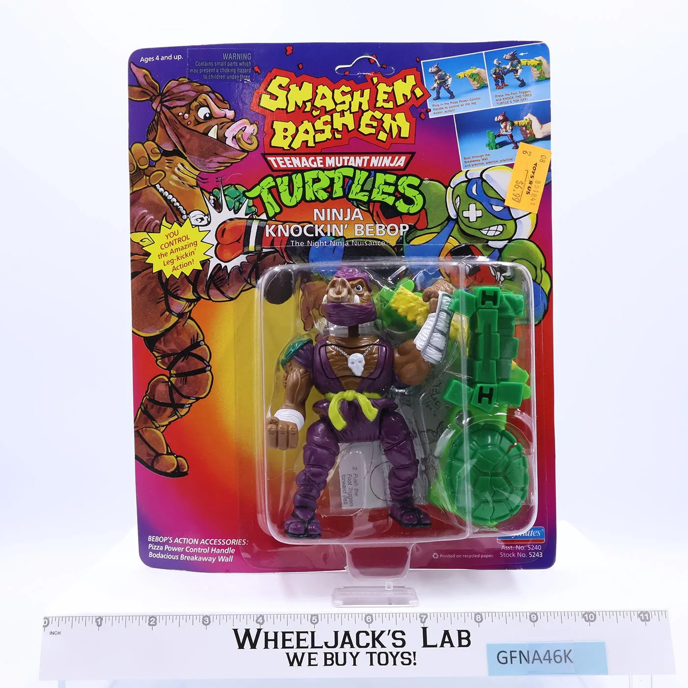 Ninja Knockin' Bebop Teenage Mutant Ninja Turtles TMNT 1992 Playmates ...