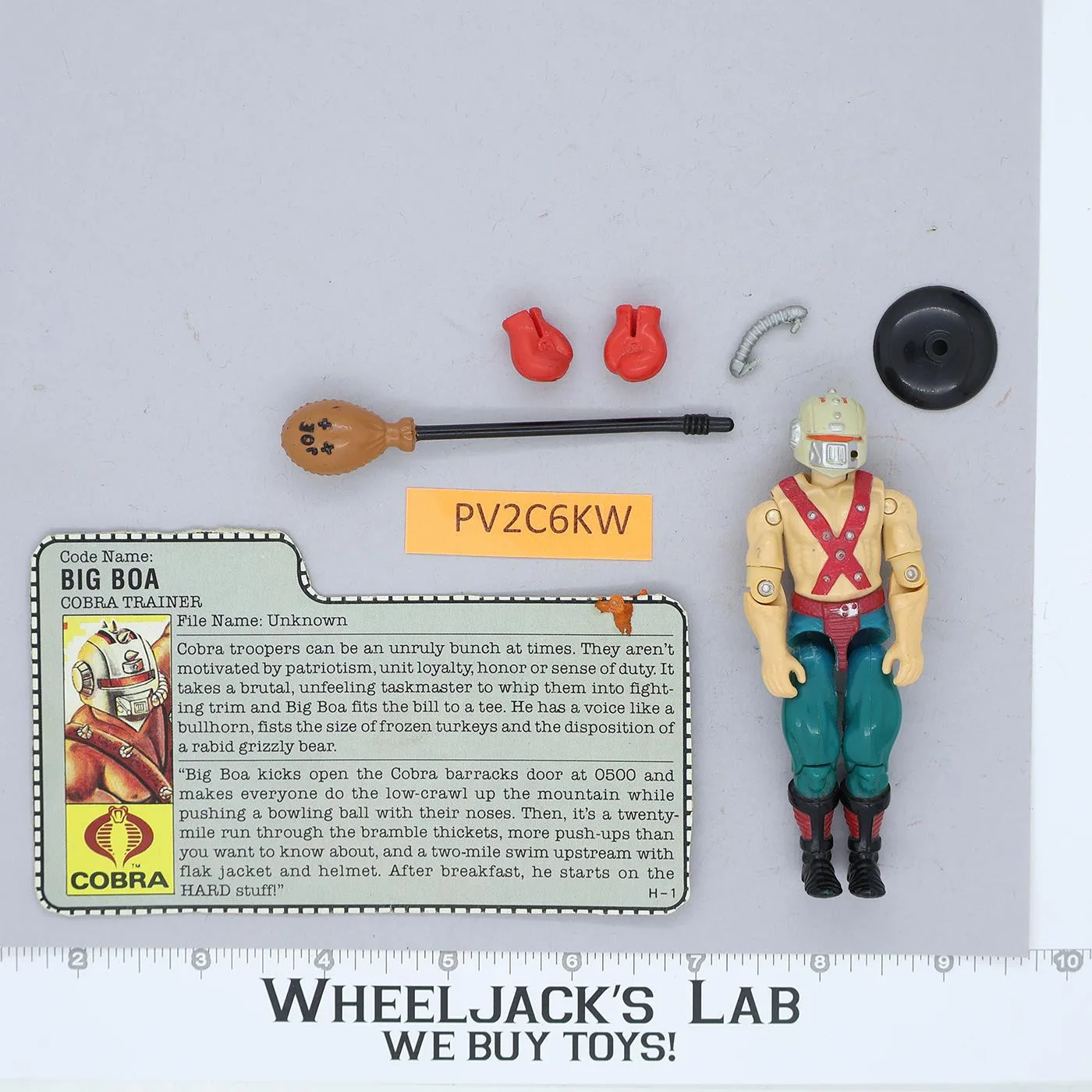 Big Boa V1 100% Complete G.I. Joe 1987 Hasbro Vintage Action Figure ...