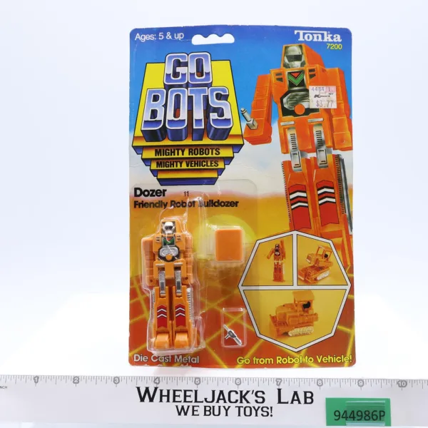 Dozer Robot Bulldozer Mighty Robots W/Card & Bubble Tonka Gobots ...