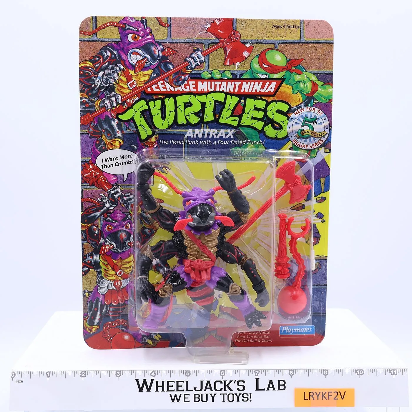 Antrax Teenage Mutant Ninja Turtle TMNT 1992 Playmates NEW MOSC SEALED ...