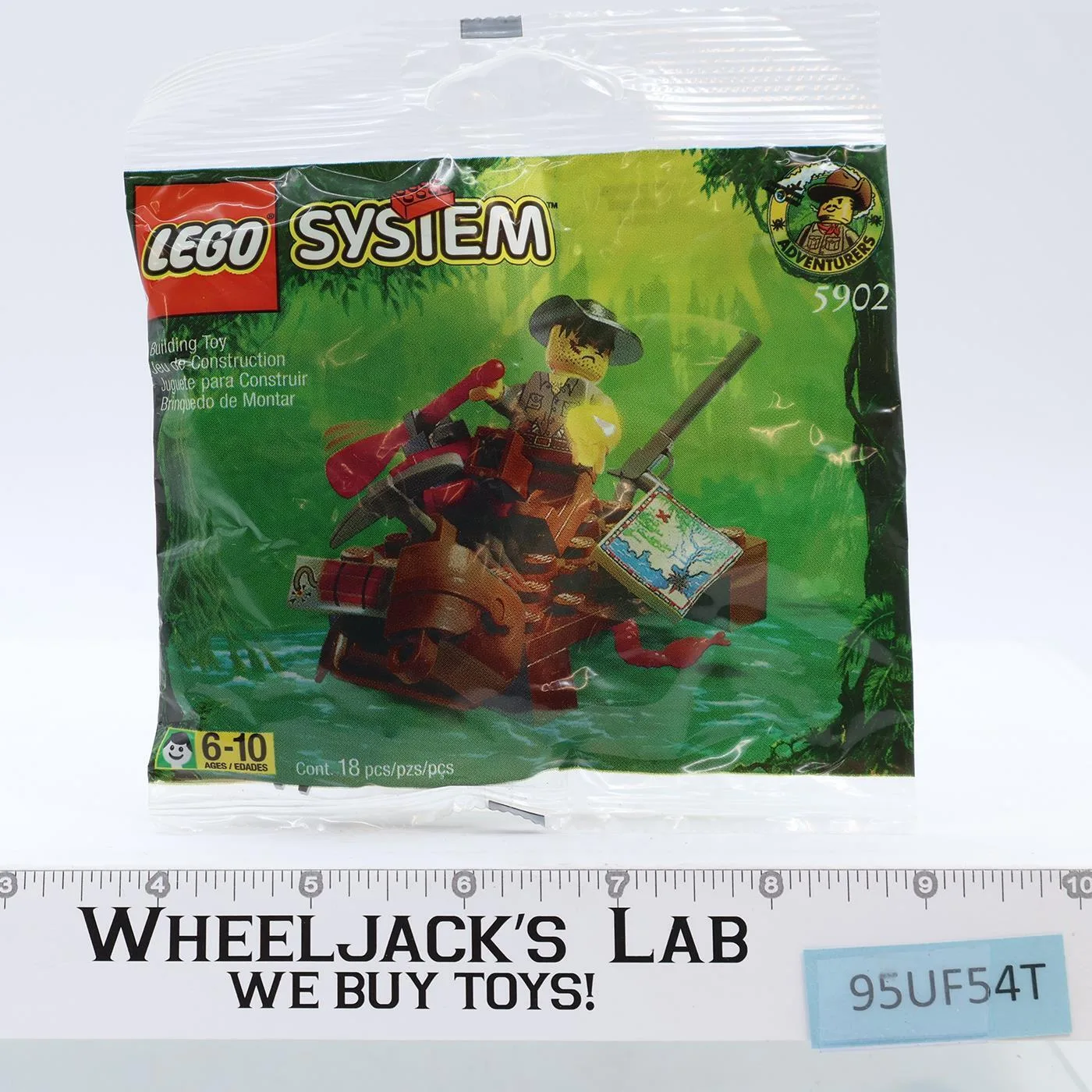 LEGO System #5902 Adventurers Jungle River Raft 18 pc 1999 NEW SEALED ...