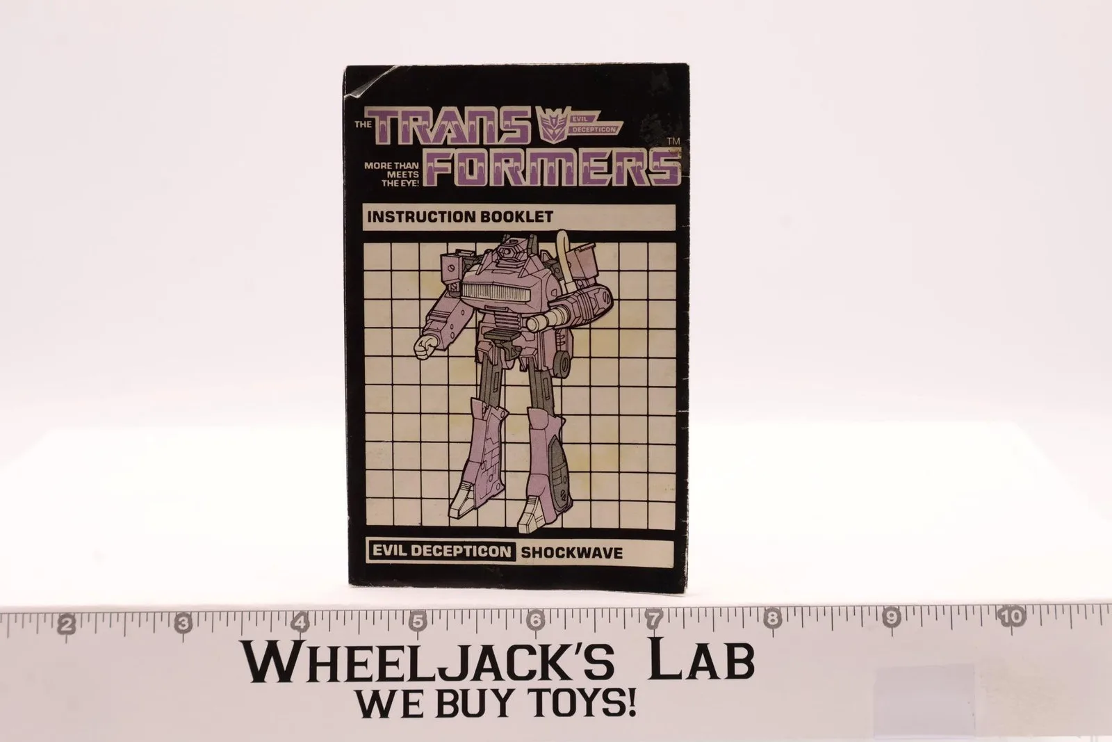 Shockwave Instruction Manual Booklet 1985 Hasbro G1 Transformers Action ...