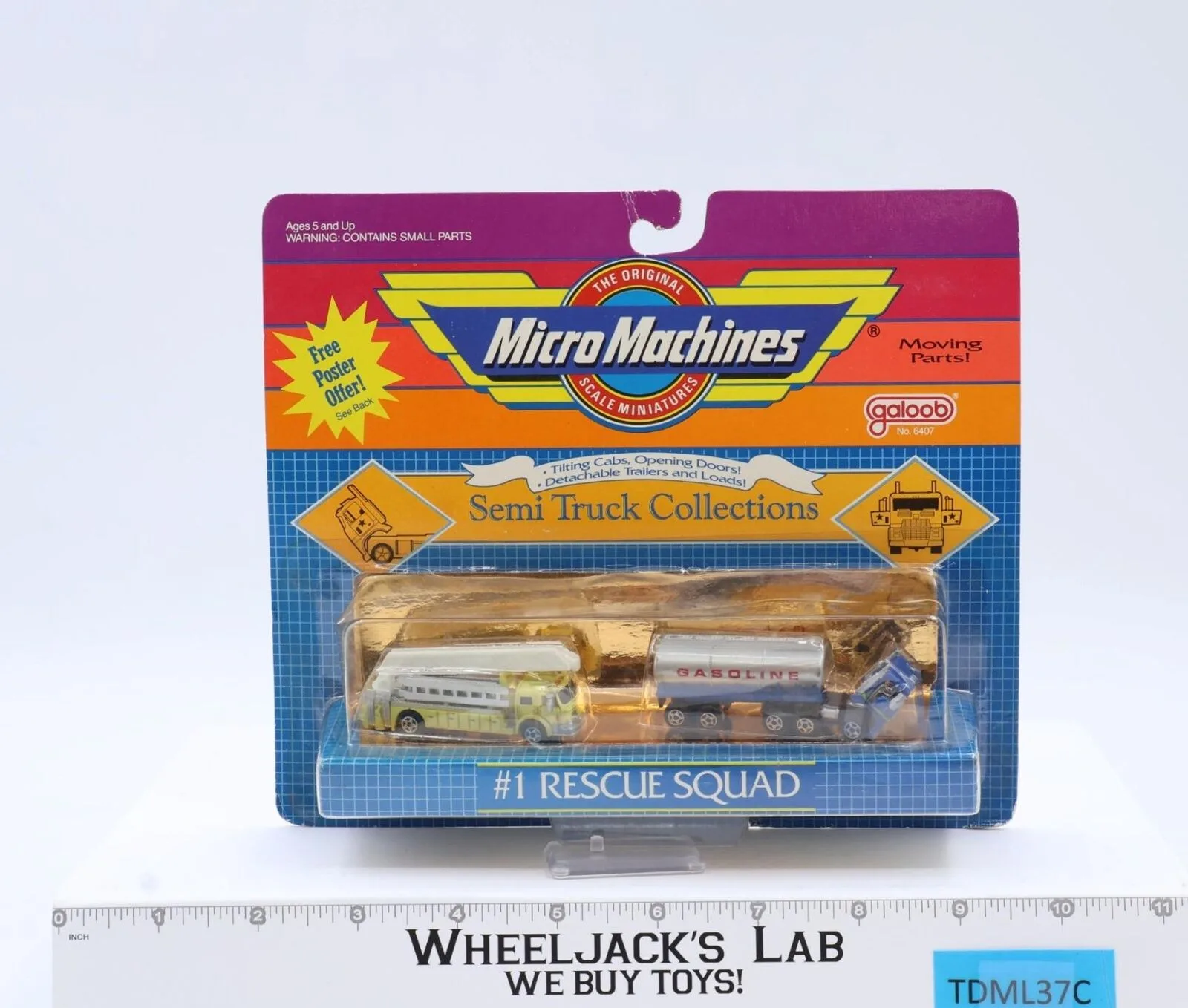 #6407 Rescue Squad #1 Micro Machines Semi Truck Collections Galoob NEW ...