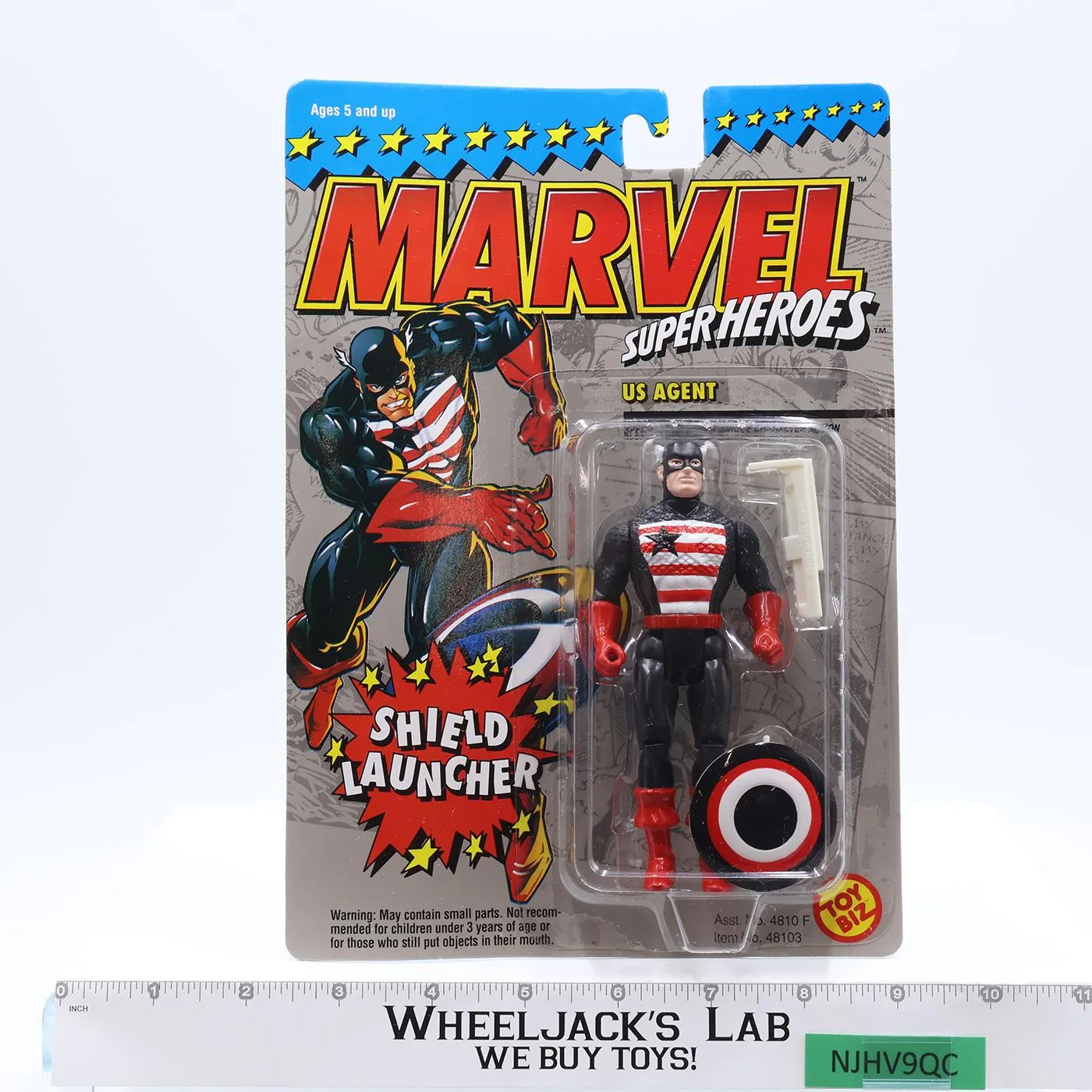US Agent Shield Launcher Marvel Super Heroes 1994 Toy Biz NEW MOSC ...