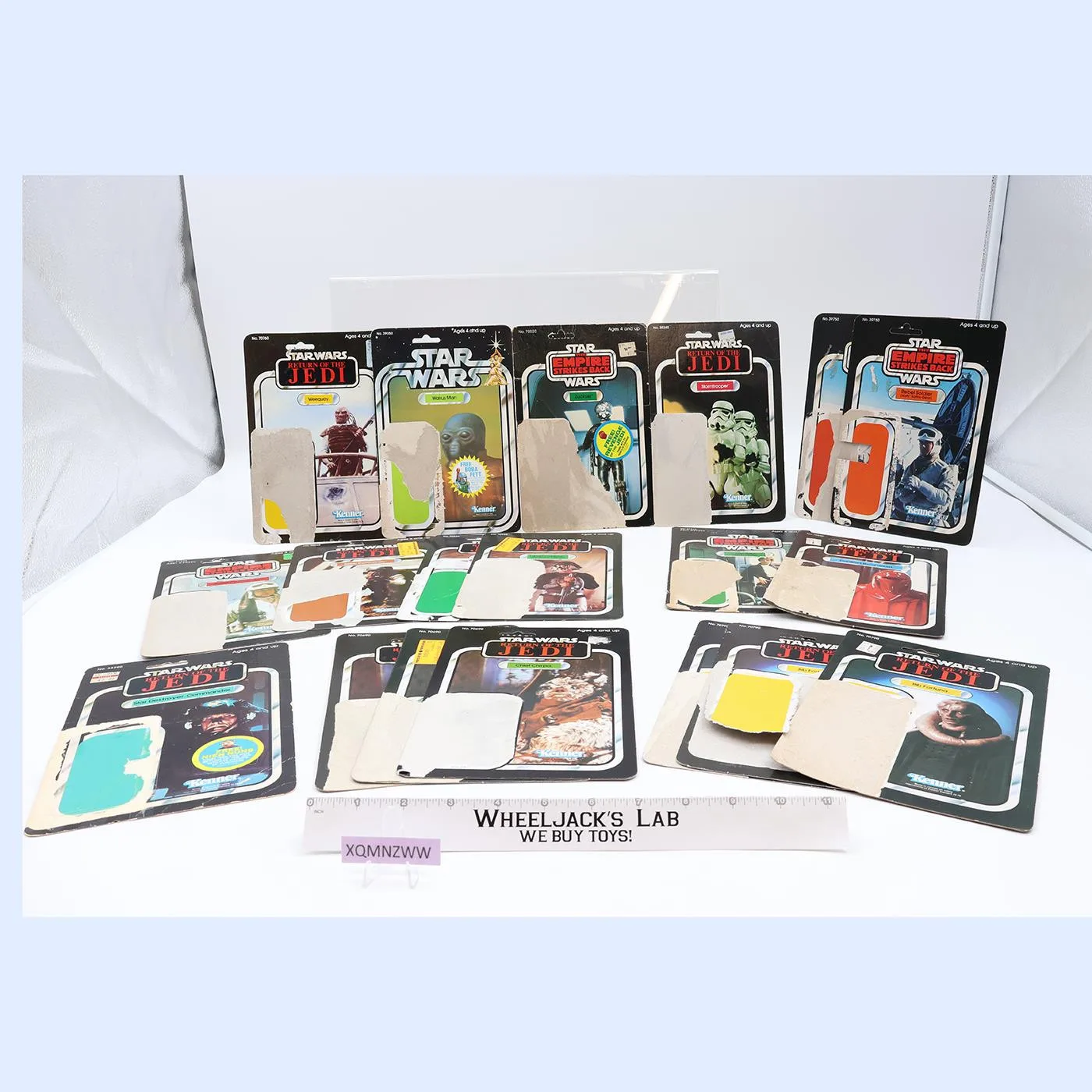 Lot Of 19 Star Wars Card Backs 1970s- 1980s Vintage Kenner - Wheeljack ...