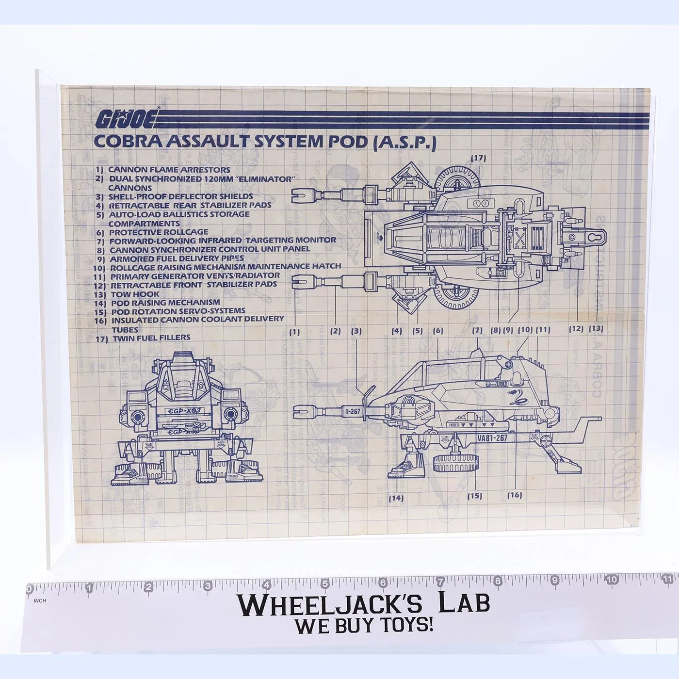 Cobra Assault System POD (A.S.P.)1984 ORIGINAL Instructions Blueprints ...