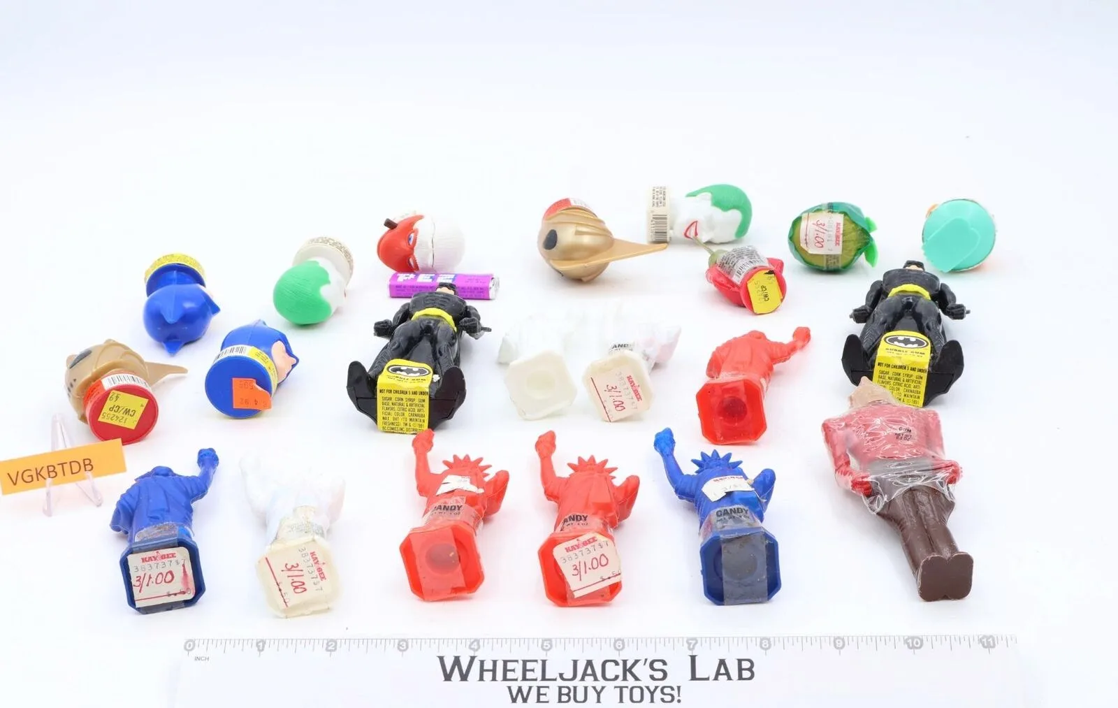 Lot of (21) Candy Tops 1986-1991 DC Comics Topps Chewing Bubble Gum Pez ...